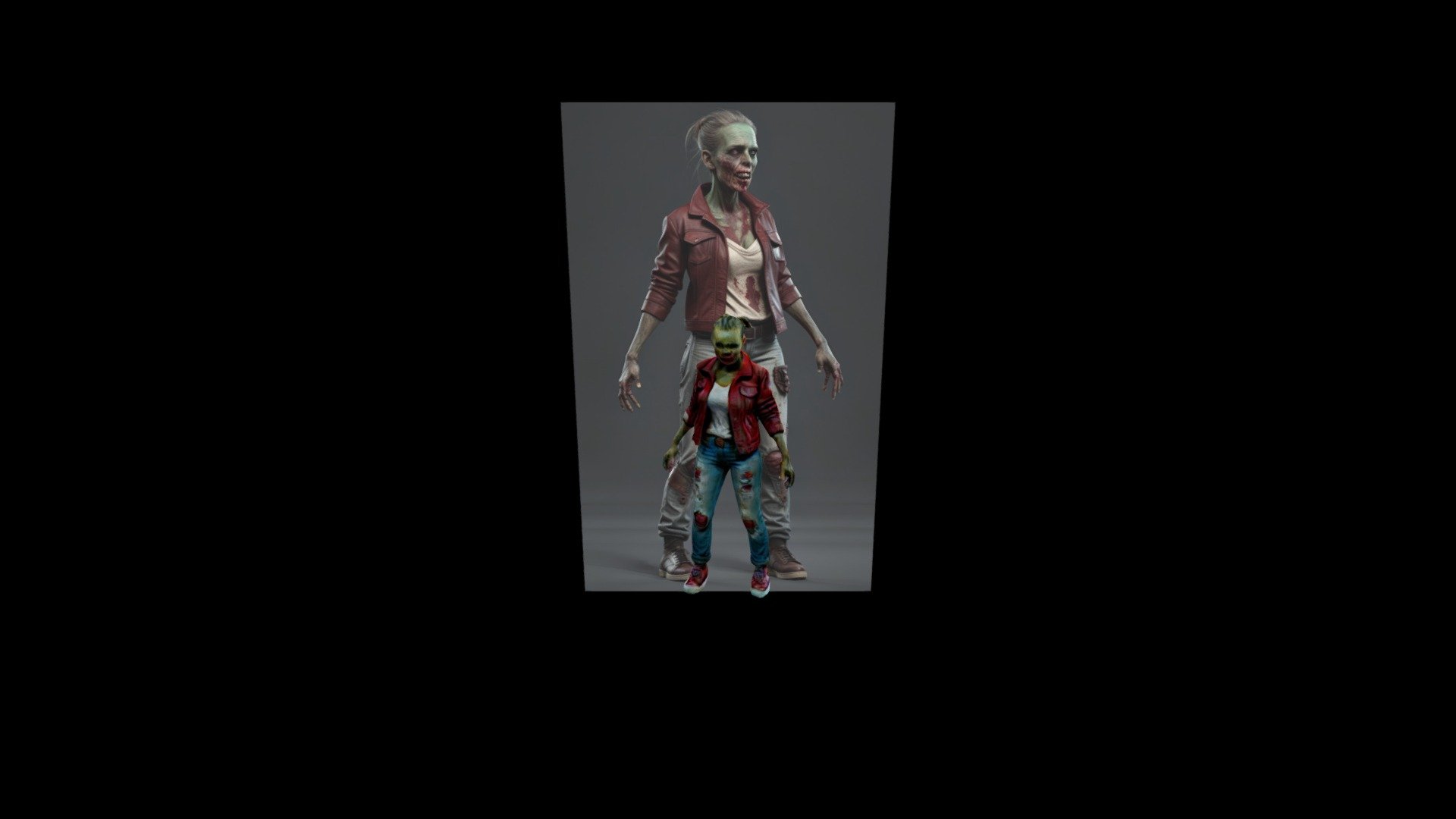 a of a person with a zombie face and a leather - Download Free 3D model ...