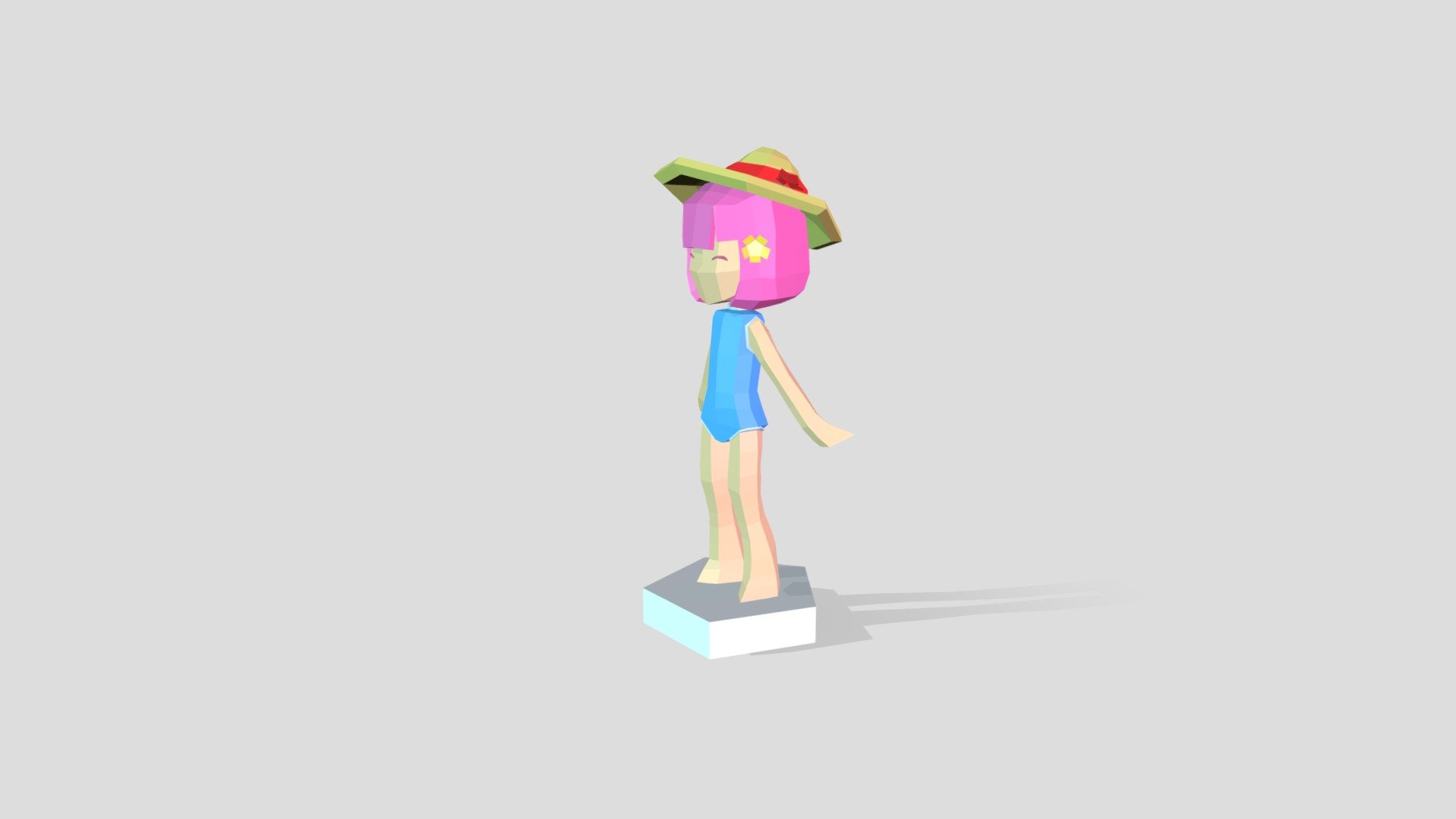 Summer Girl - 3D model by Yaruchii [dd668f3] - Sketchfab