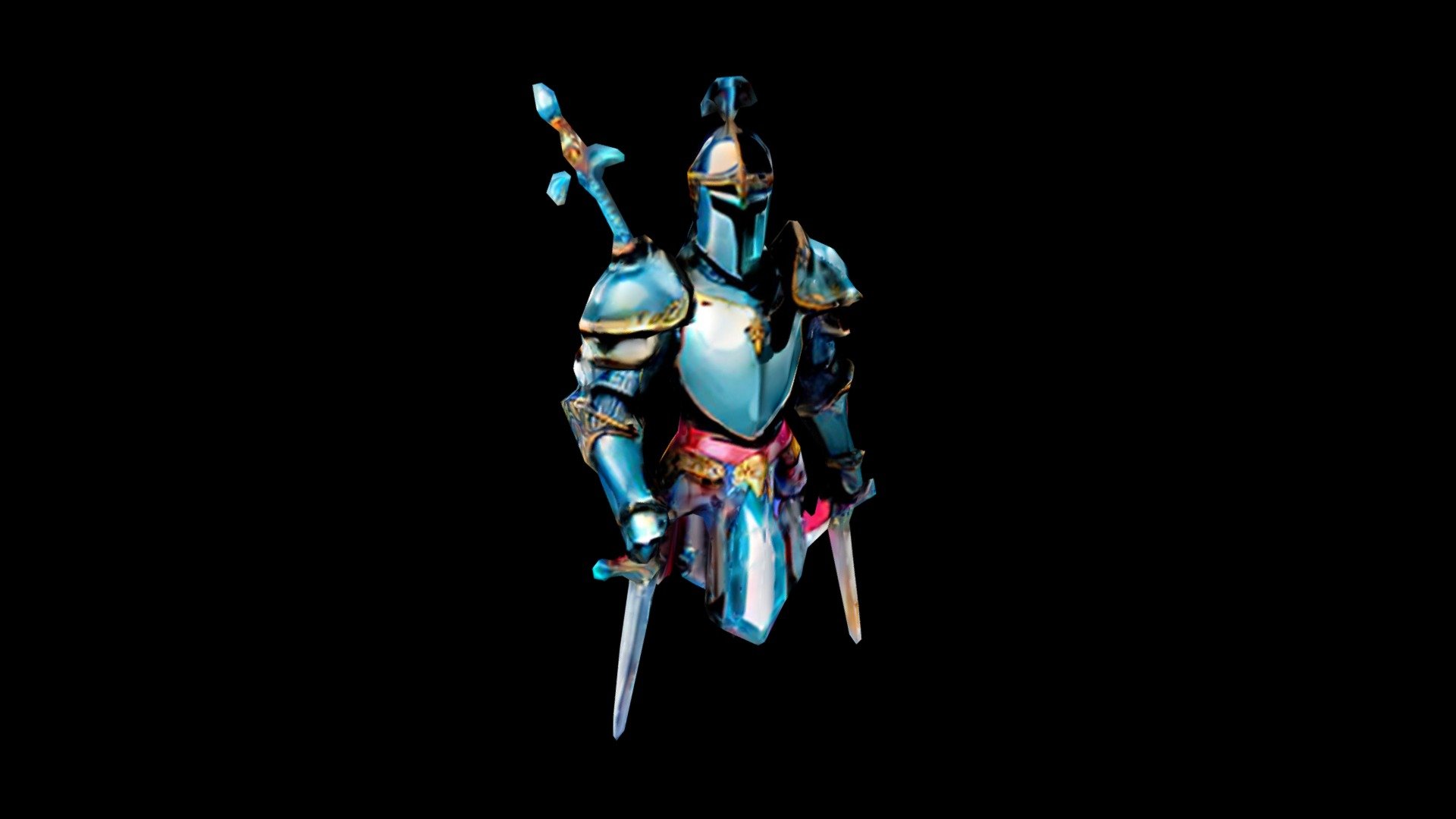 "Colorful knight from an illustrated poster The - Download Free 3D ...