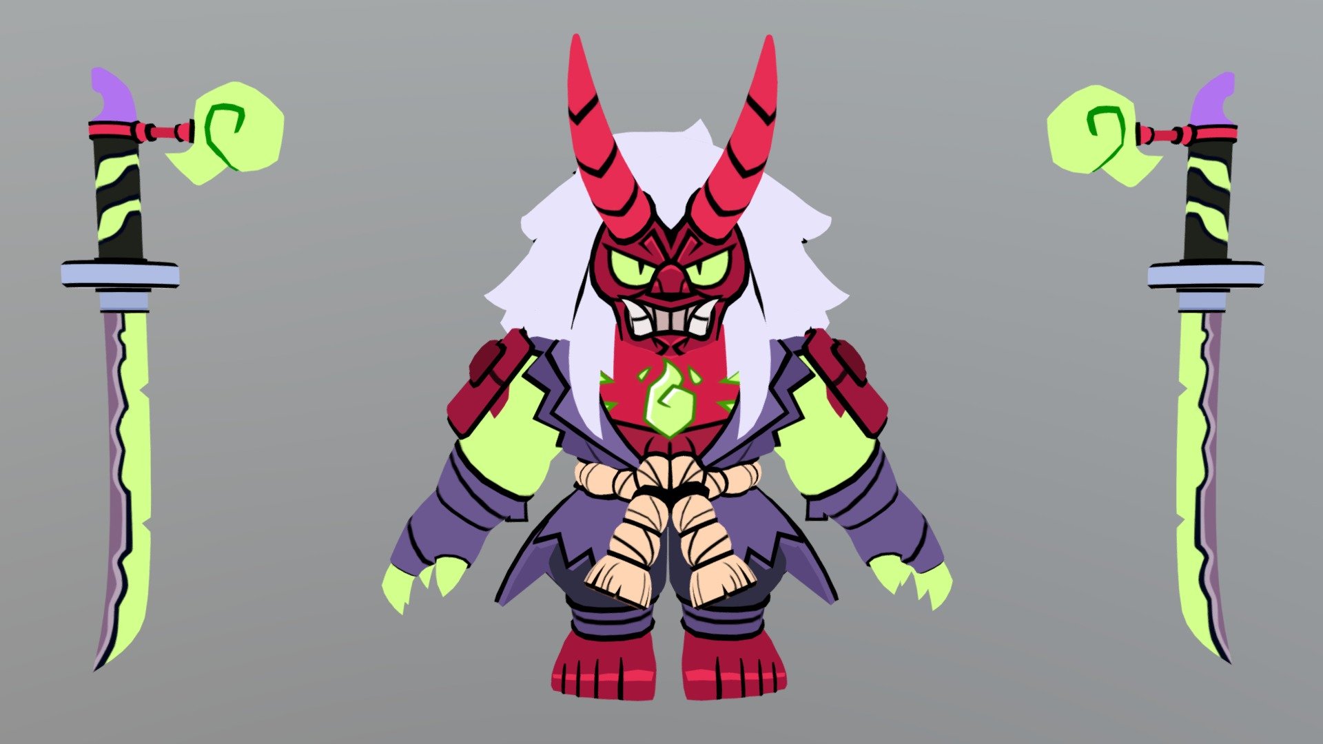 Oni Kenji Brawl Stars 3d Model - Download Free 3D model by Jogan (@Jogan123) [dd6af51] - Sketchfab