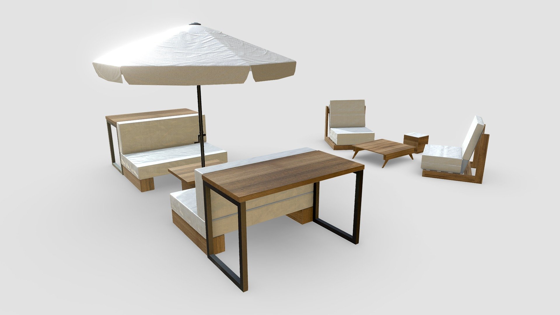 Beach chair pack - Buy Royalty Free 3D model by Alexis Ramos (@lex_ram ...