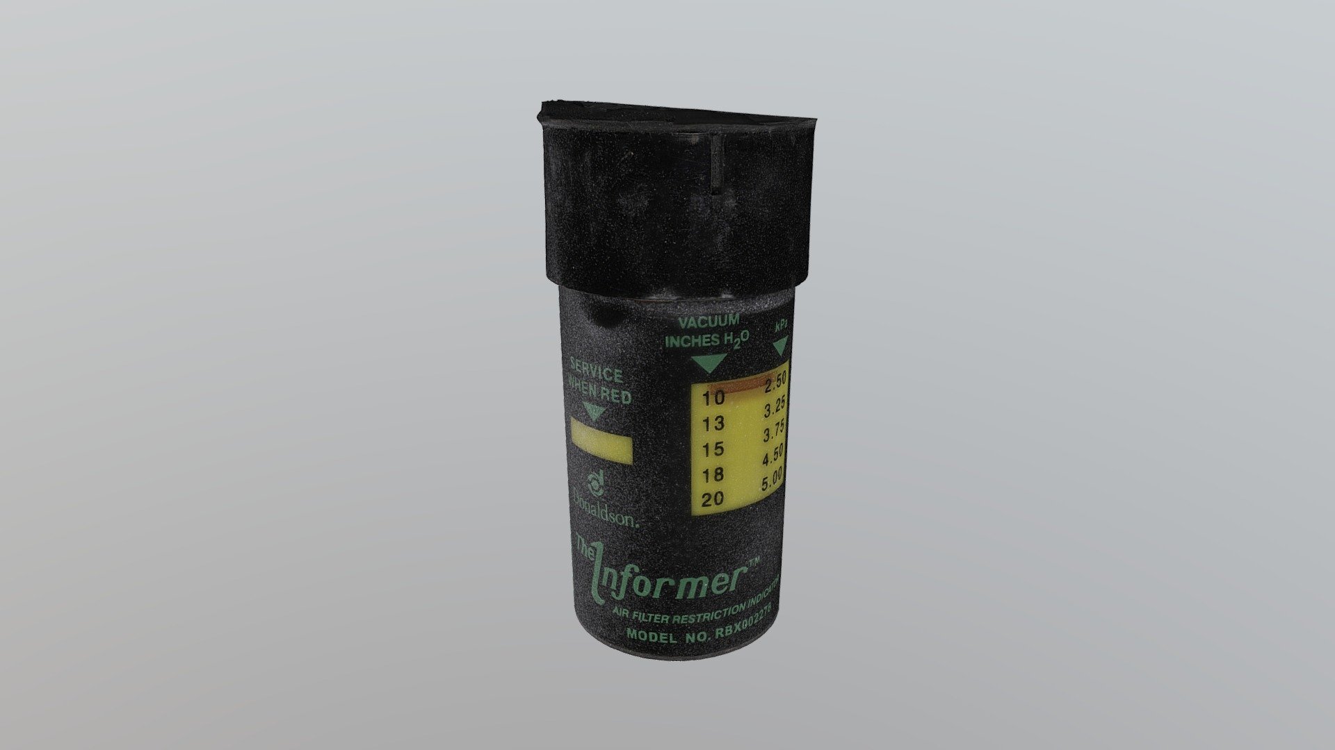 DONALDSON INFORMER GAUGE- AIR INTAKE - 3D model by Onyx Formations ...