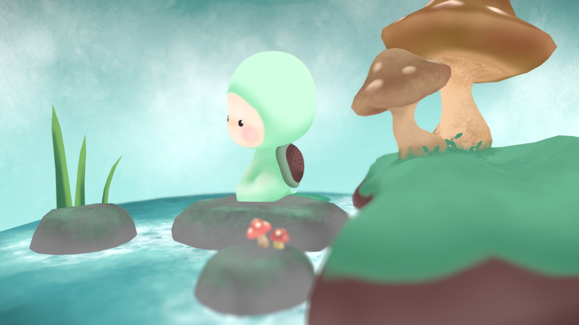 Chibi Turtle - 3D model by carlin.chu [dd6efec] - Sketchfab