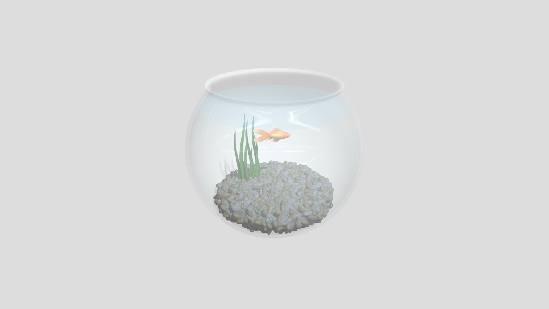 Round Aquarium With Gold Fish - Buy Royalty Free 3D model by Ed+ ...