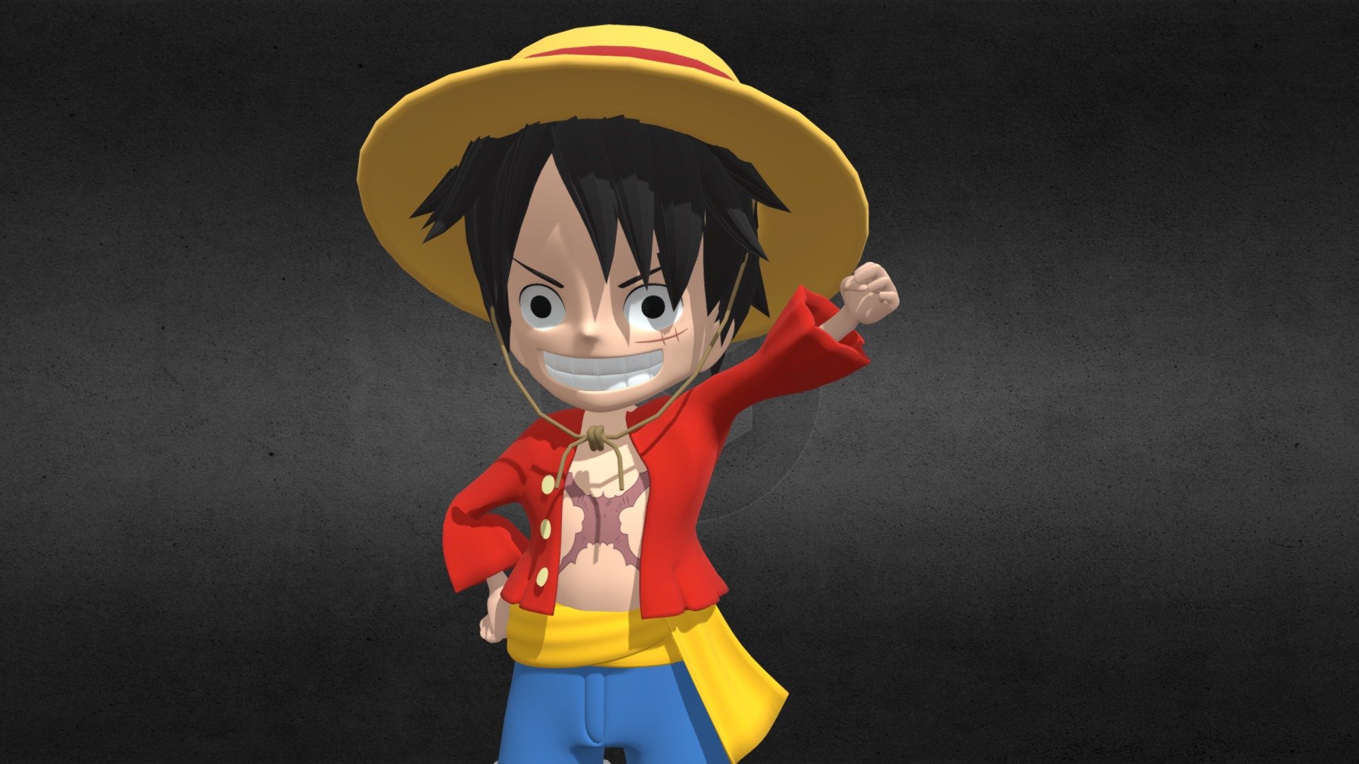 Monkey D Luffy SD - One Piece - 3D model by Summerforce (@sithtigun ...