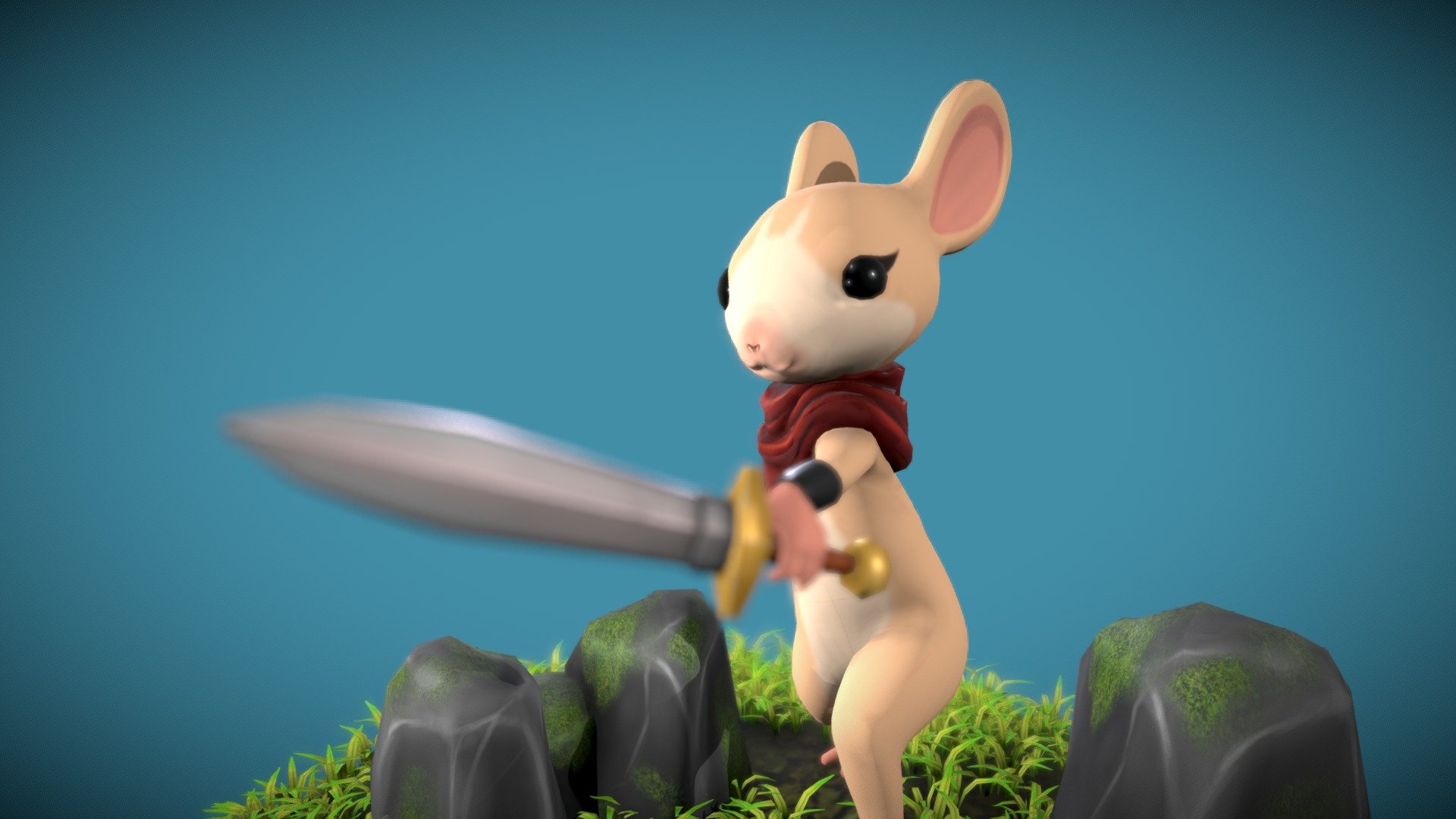 Quill from "Moss" a digital 3D portrait - 3D model by Synergo ...