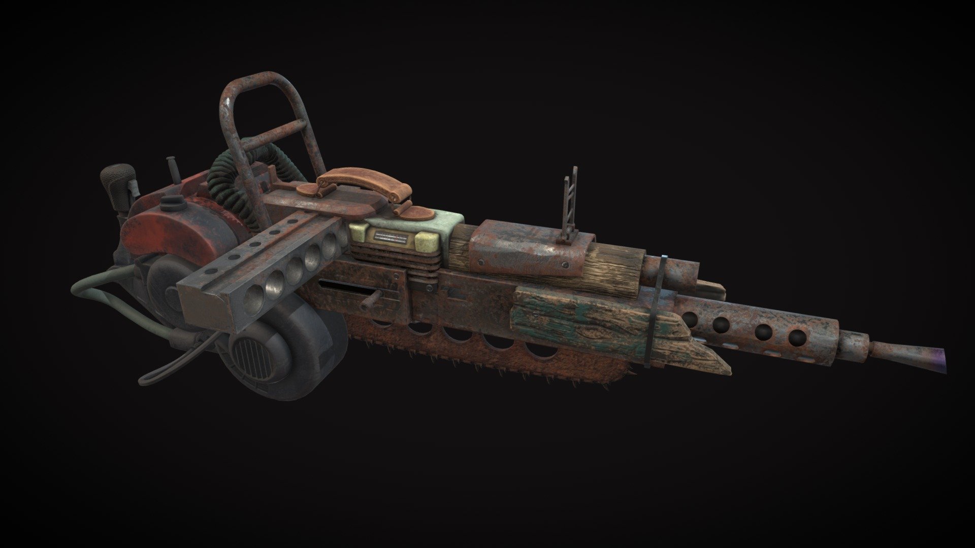 chainsaw gun - 3D model by LouisAlgoet [dd7d75f] - Sketchfab