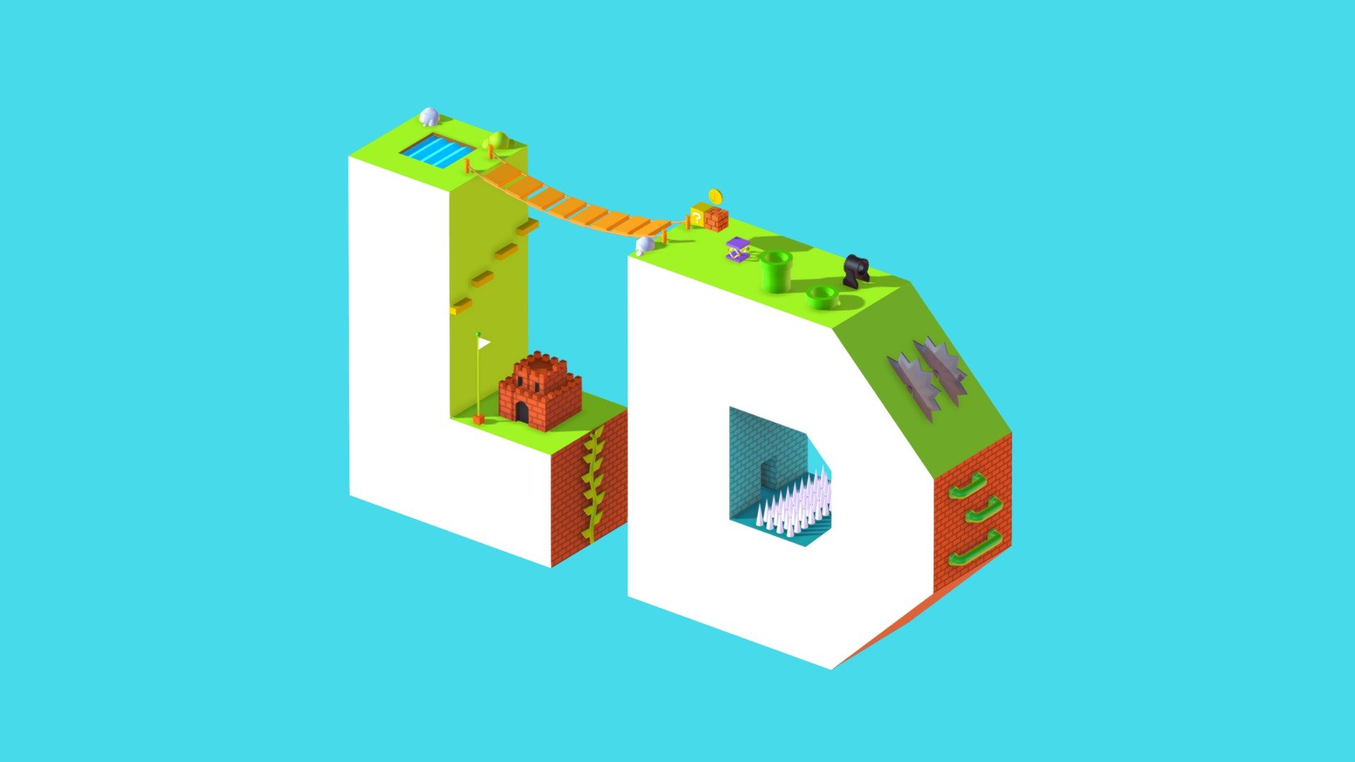 Level Design - LOGO - 3D model by piec [dd7e4ac] - Sketchfab