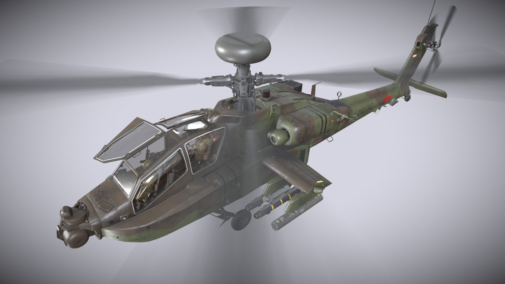 Apache AH-64E Guardian Indonesia Complex - Buy Royalty Free 3D model by ...