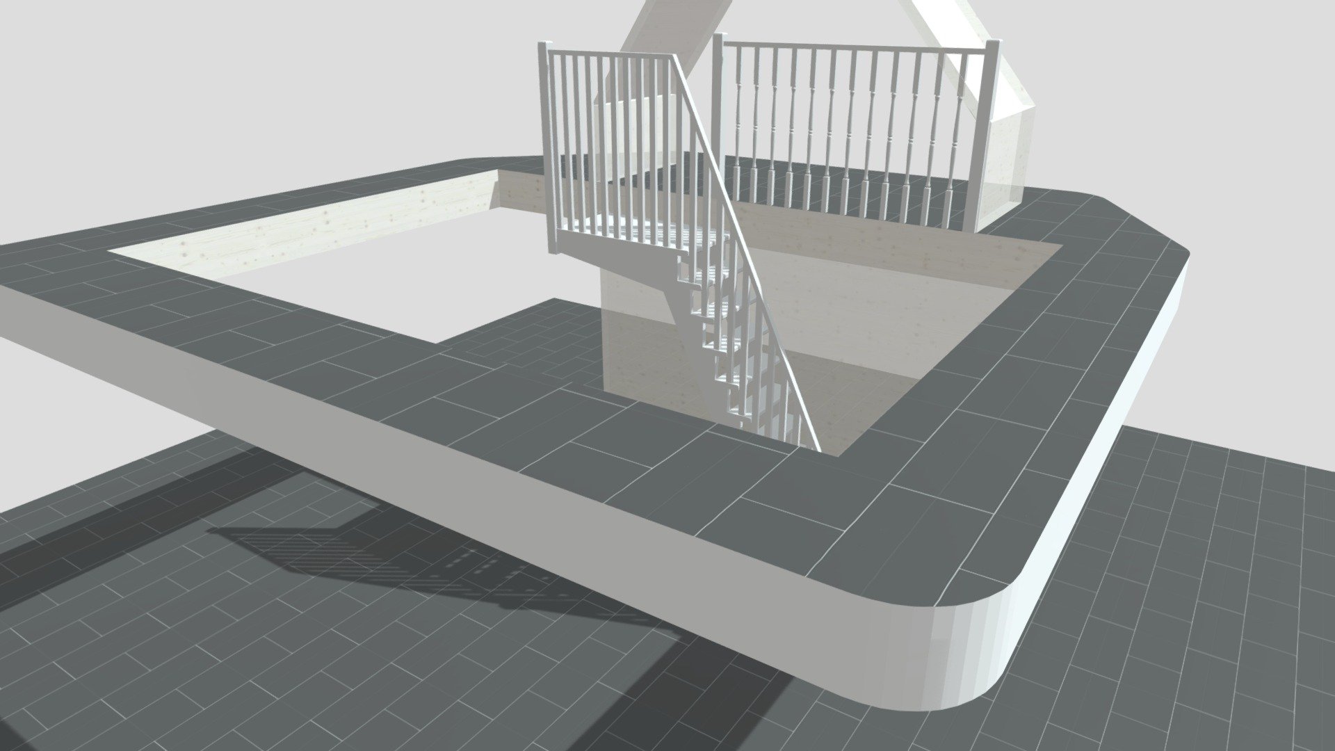 3 trepp-redel seina ääres - 3D model by Baltic Wood Partners ...