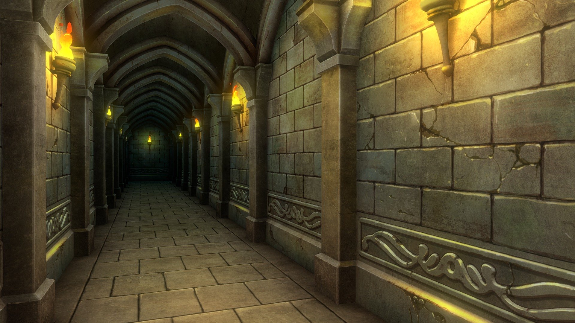 Ancient Corridor - 3D model by namhaiart.com (@namhai.co.ltd) [dd8246b ...