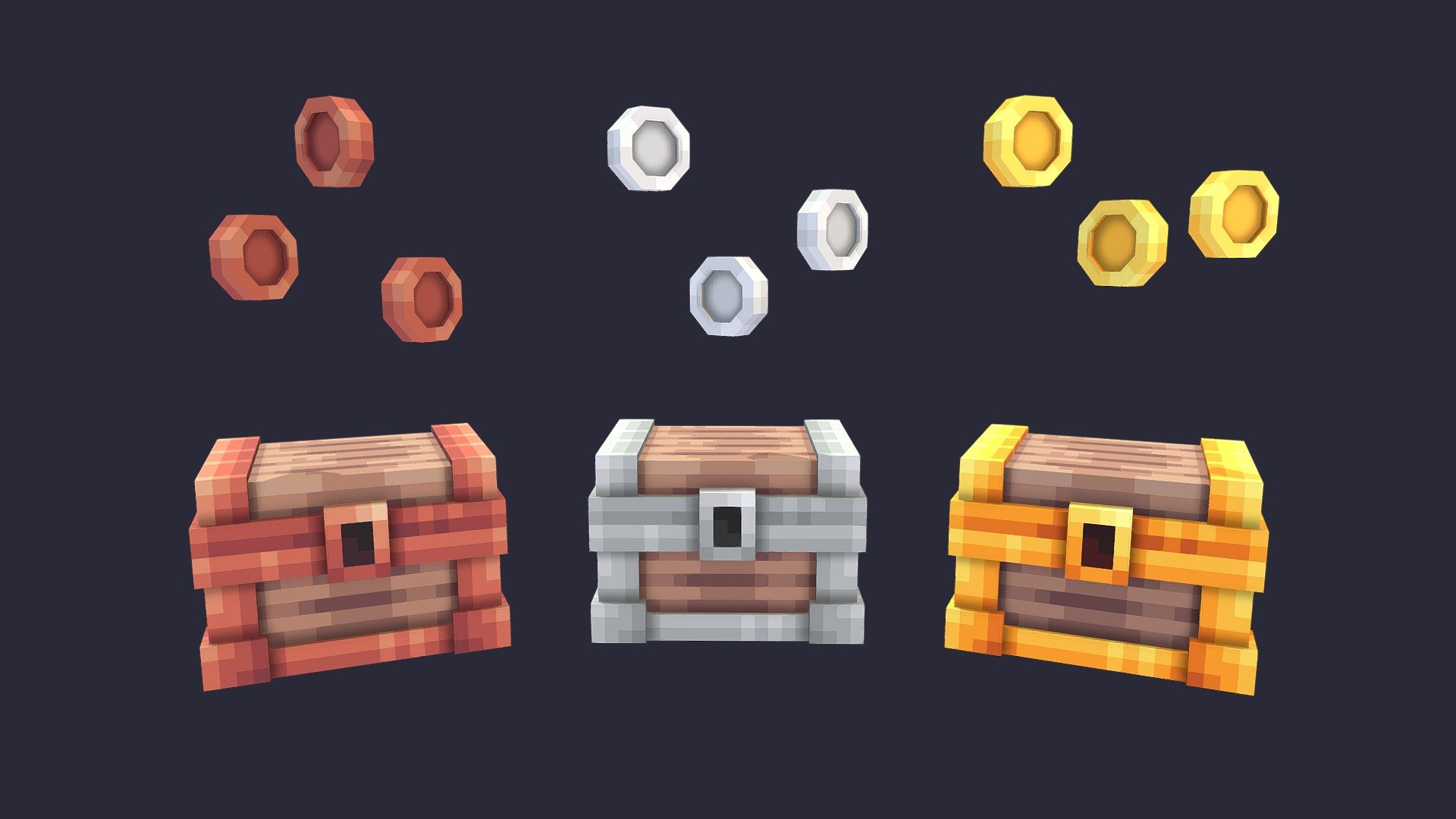 Loot Chests & Coins - 3D model by Workshop Six (@workshop_six) [dd848c5 ...