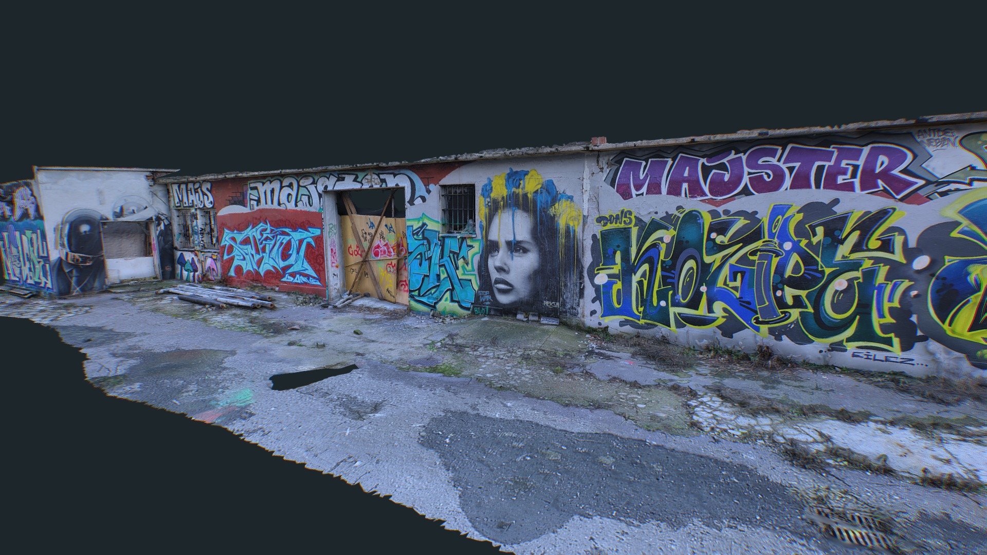 Graffiti on the wall - Buy Royalty Free 3D model by POINTERBOY ...