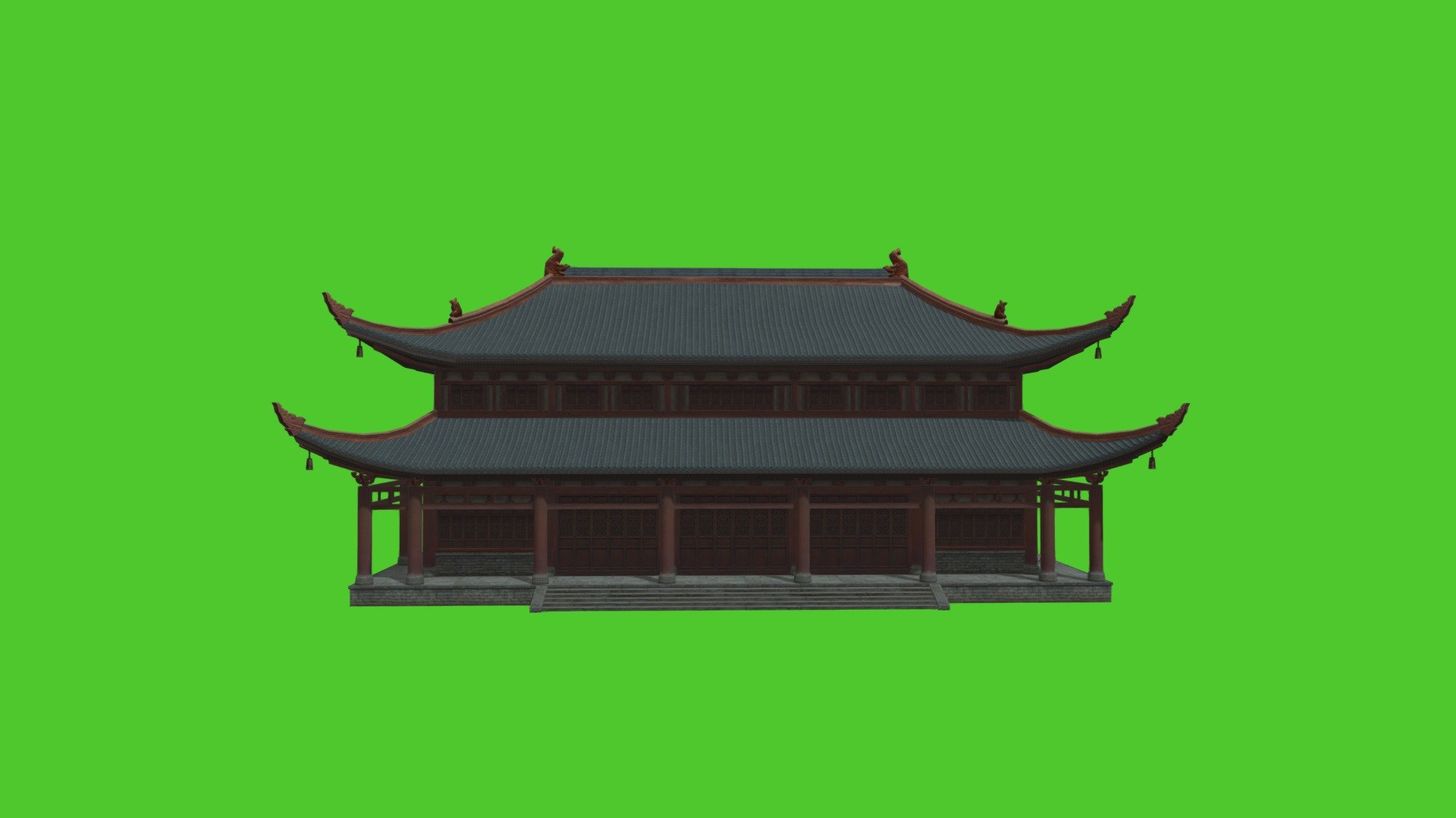 Chinese_hall - Download Free 3D model by teacherap123 [dd8aa1b] - Sketchfab