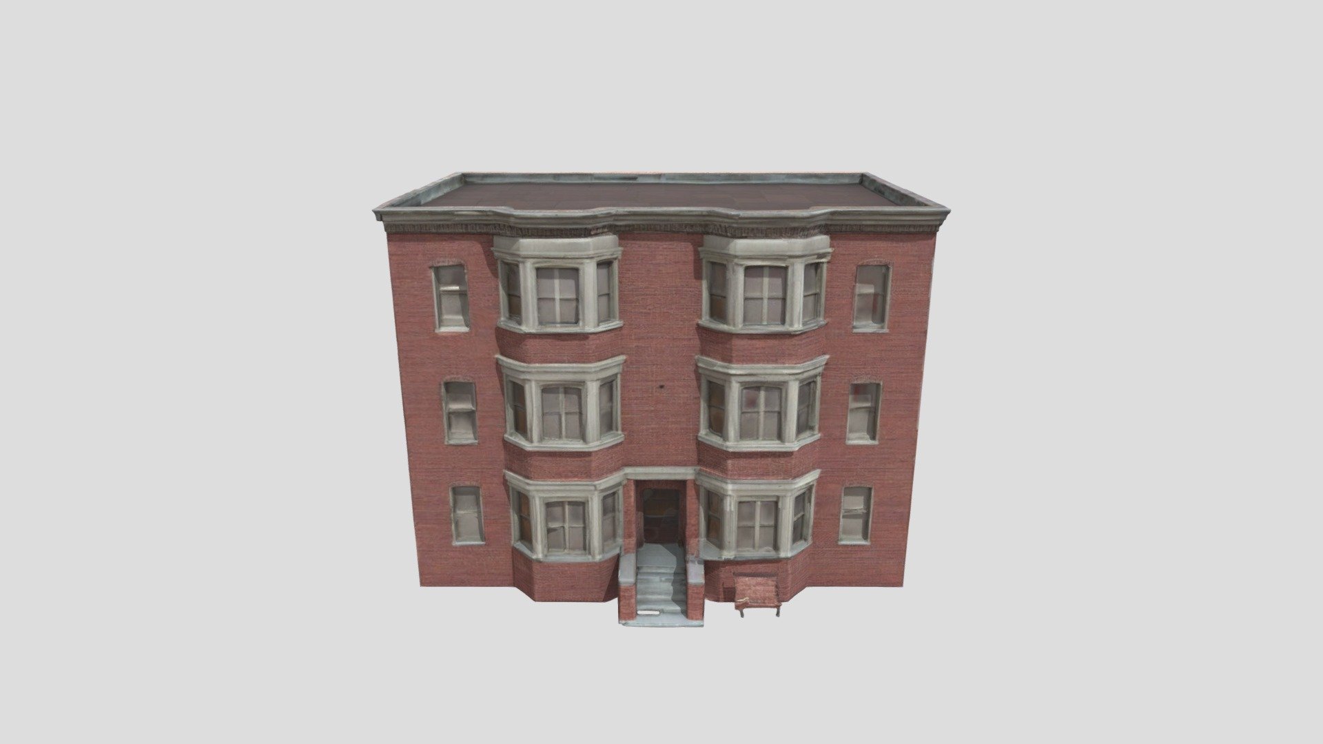 Brick Building Model - 3D model by damianobellagamba [dd8ec06] - Sketchfab