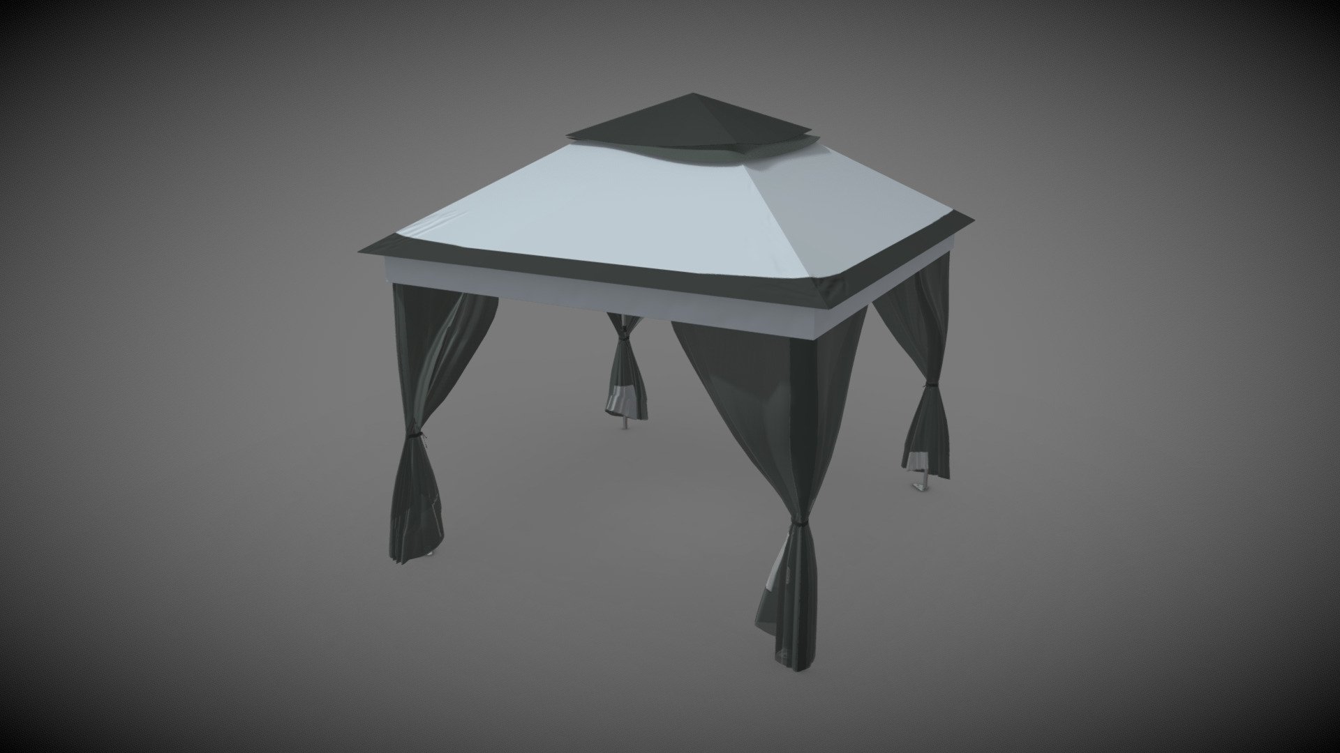 Gazebo Canopy Tent - 3D model by Black Or Grey (@itsblackorgrey ...