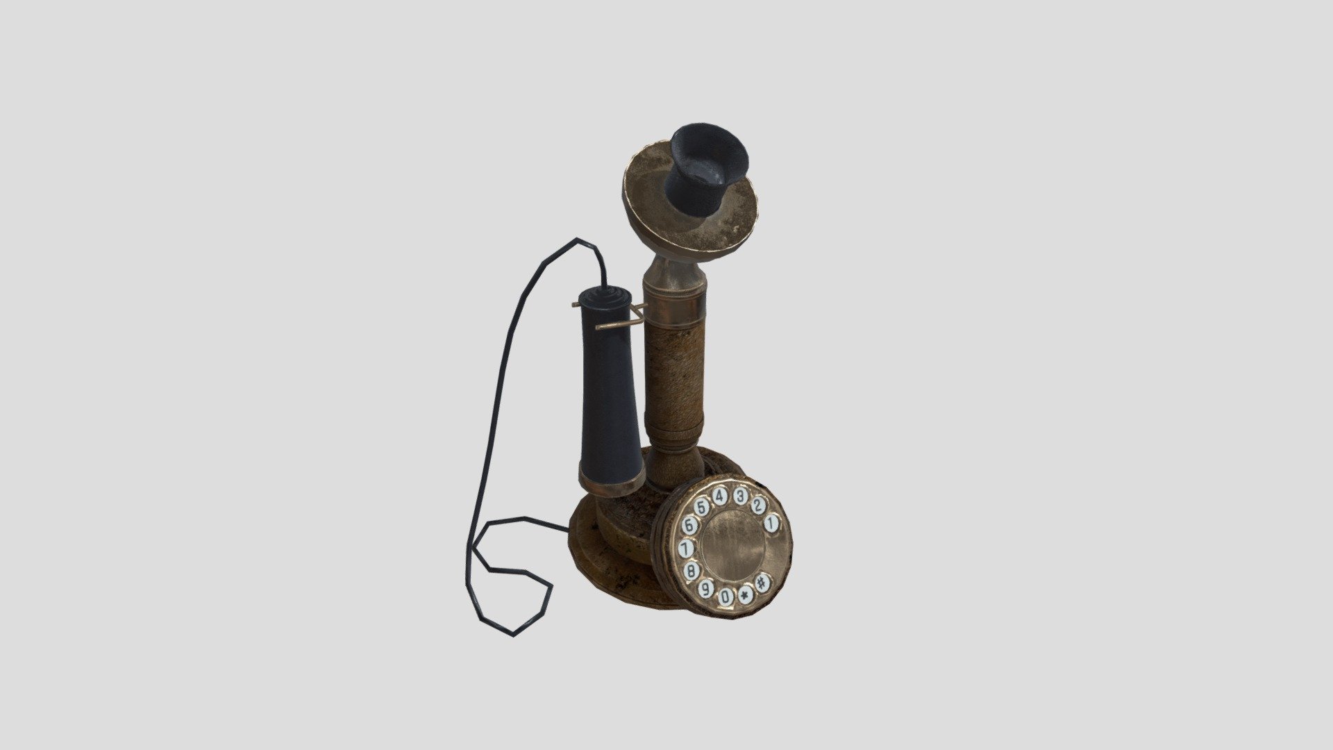 Candlestick_phone - 3D model by Slimeboy0612 [dd98100] - Sketchfab