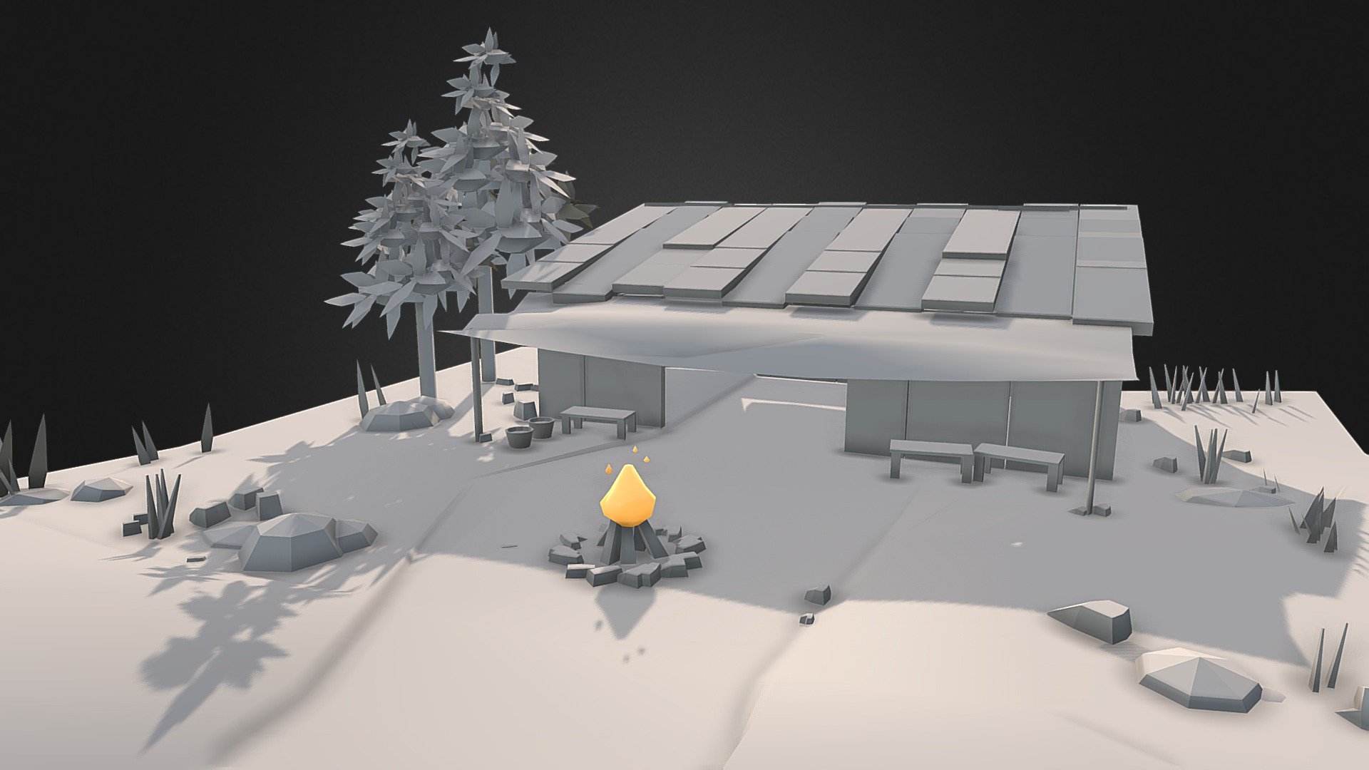 Cabin In Forest Scene Modeling - Buy Royalty Free 3D model by Vighnesh ...