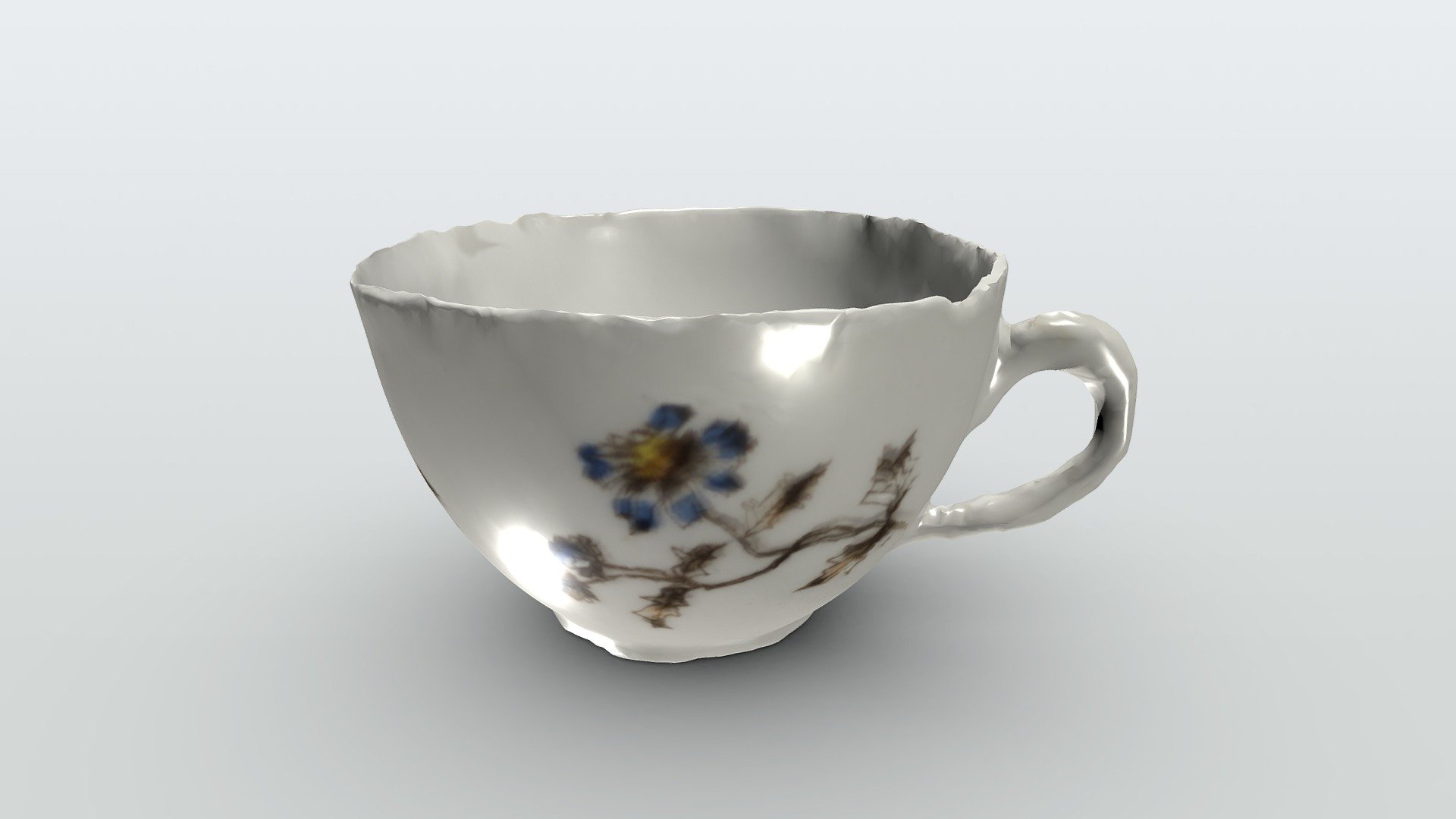 Floral Teacup - Download Free 3D model by Dockive [dd98832] - Sketchfab