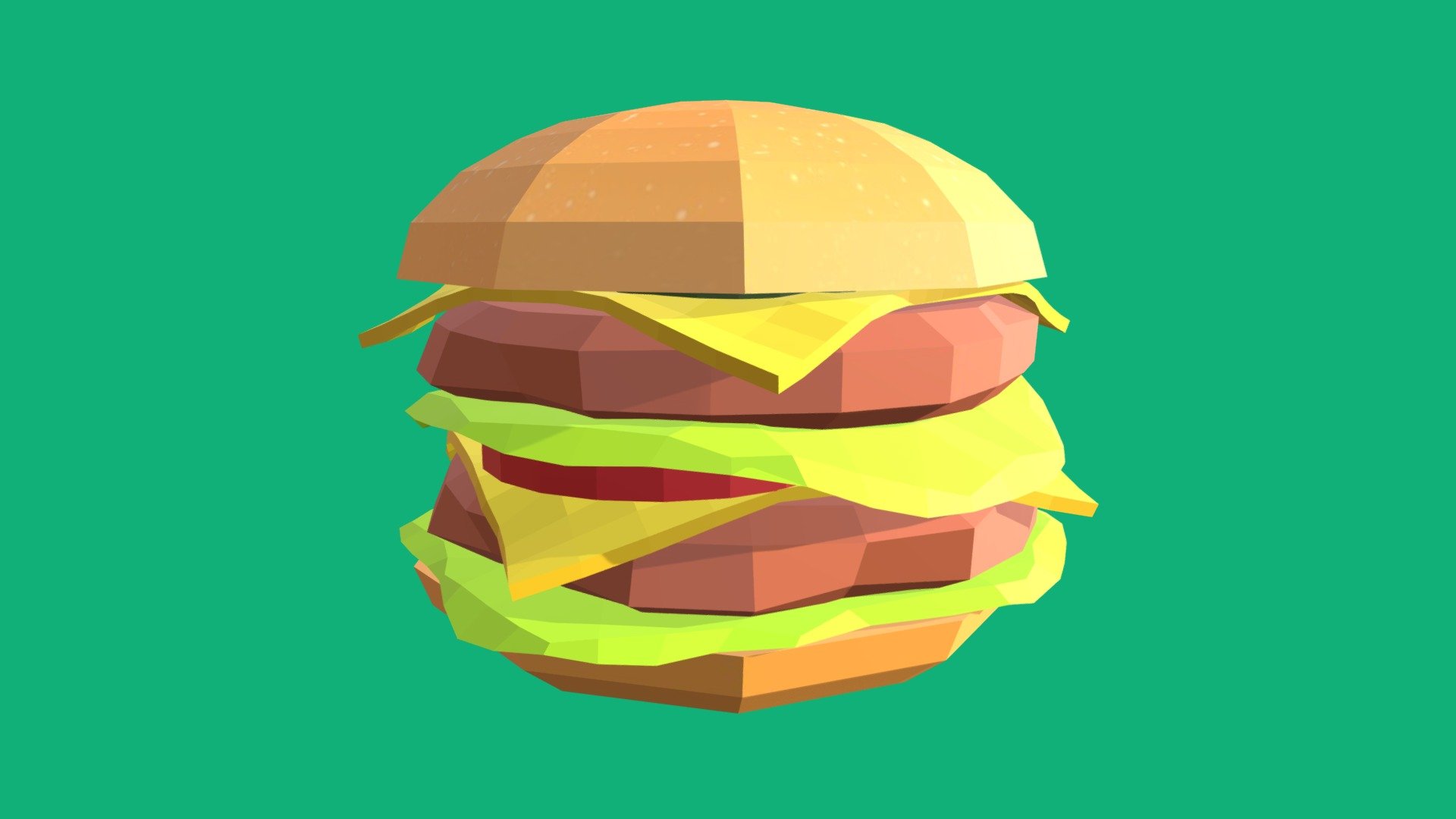 Delicious Hamburger - 3D model by Luc Smits (@LucSmits) [dd99bba ...