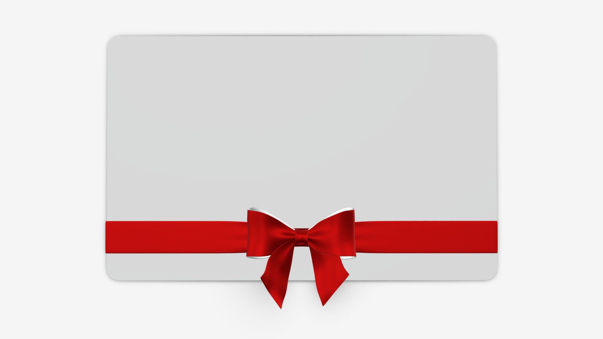 Christmas gift card with ribbon 03 - Buy Royalty Free 3D model by ...