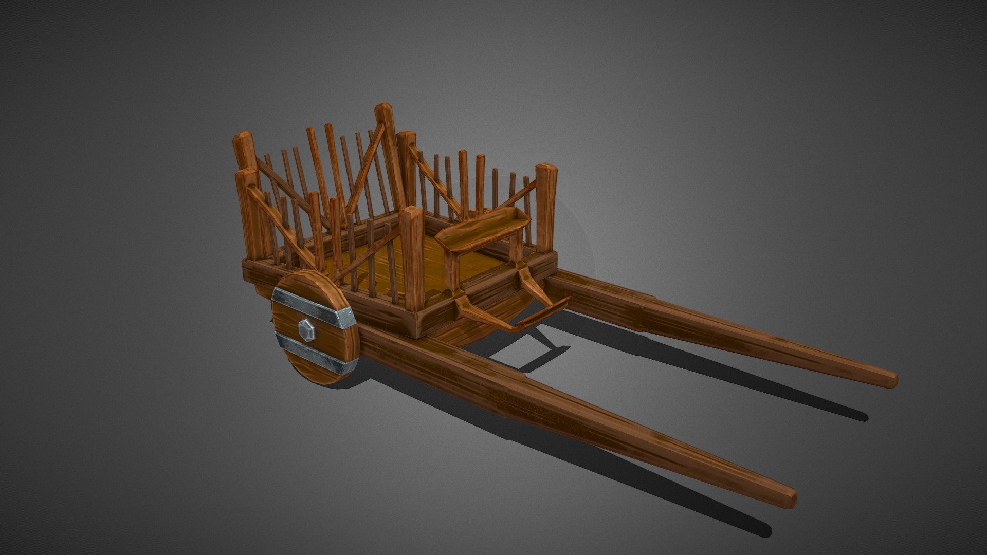 Medieval Wagon - 3D model by 20kLeagueStudios [dda0153] - Sketchfab