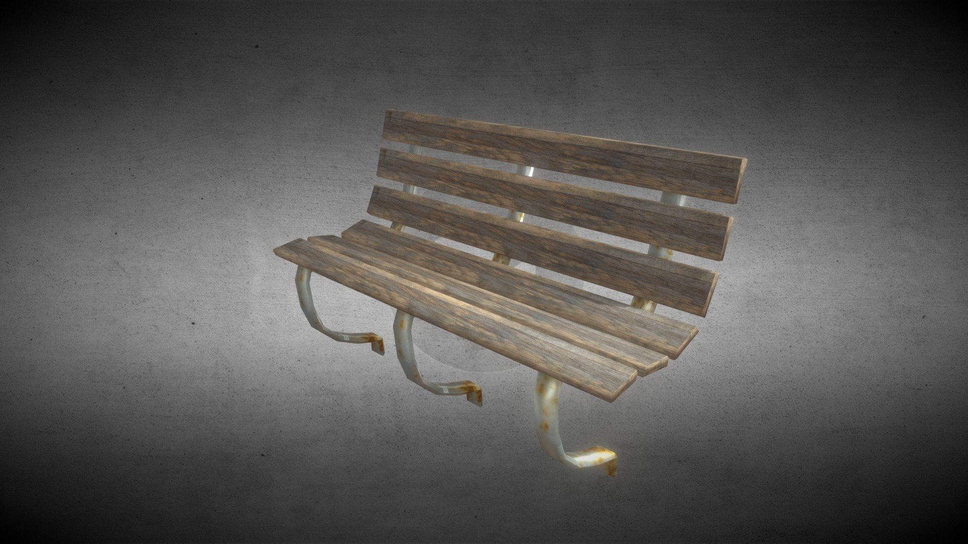 Old Rusty Wooden Park Bench - 3D model by B._.render (@Brendan_489 ...