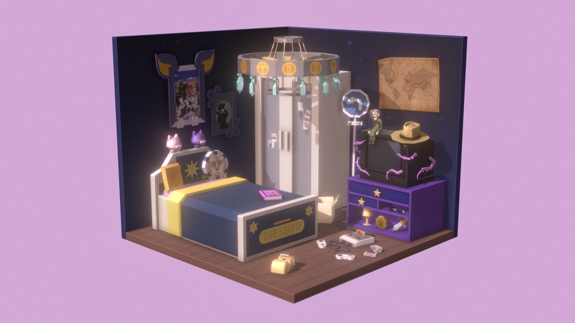 Stardust Crusaders Room - 3D model by Wildreamz [dda7295] - Sketchfab