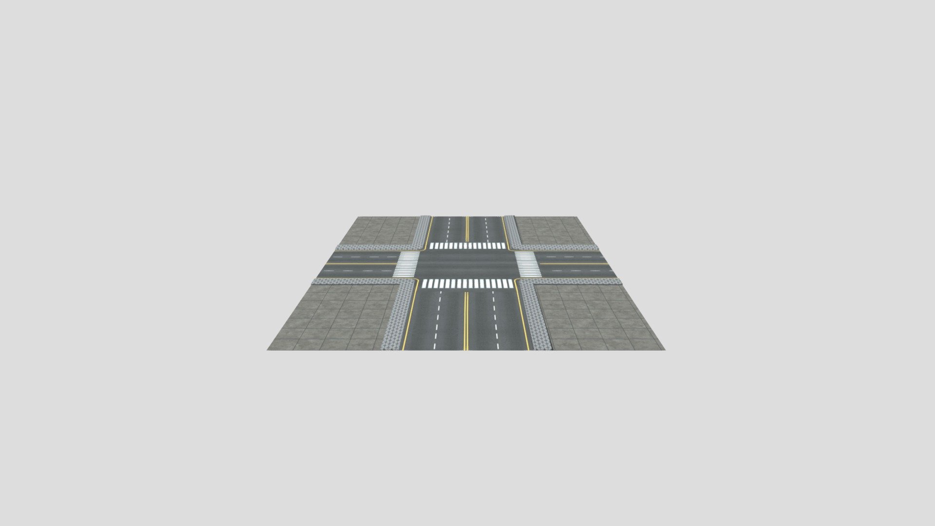 Road Intersection - Download Free 3D model by 3D Artisanal (@Lucky581 ...