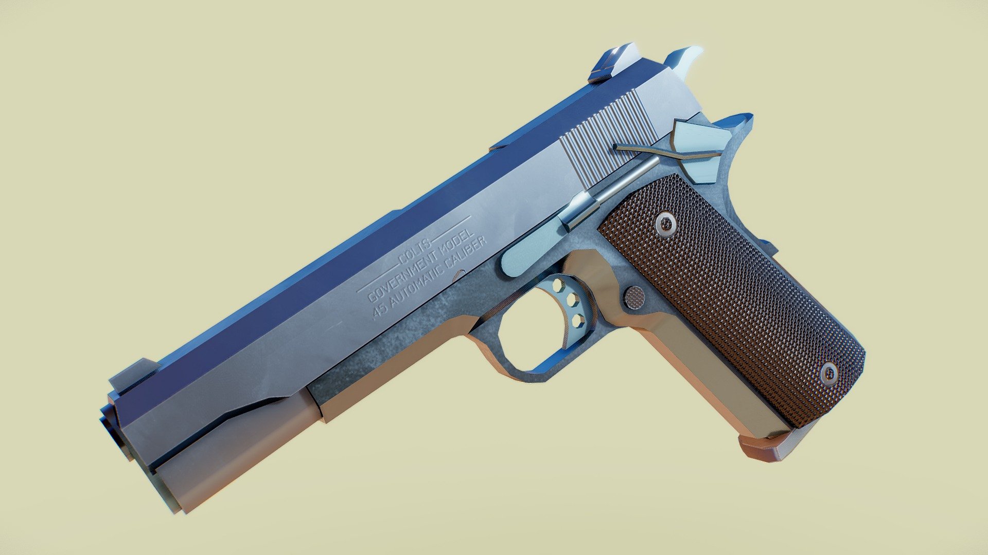 Game Ready: Colt 1911 - Download Free 3D model by Volodymyr Tishkov ...