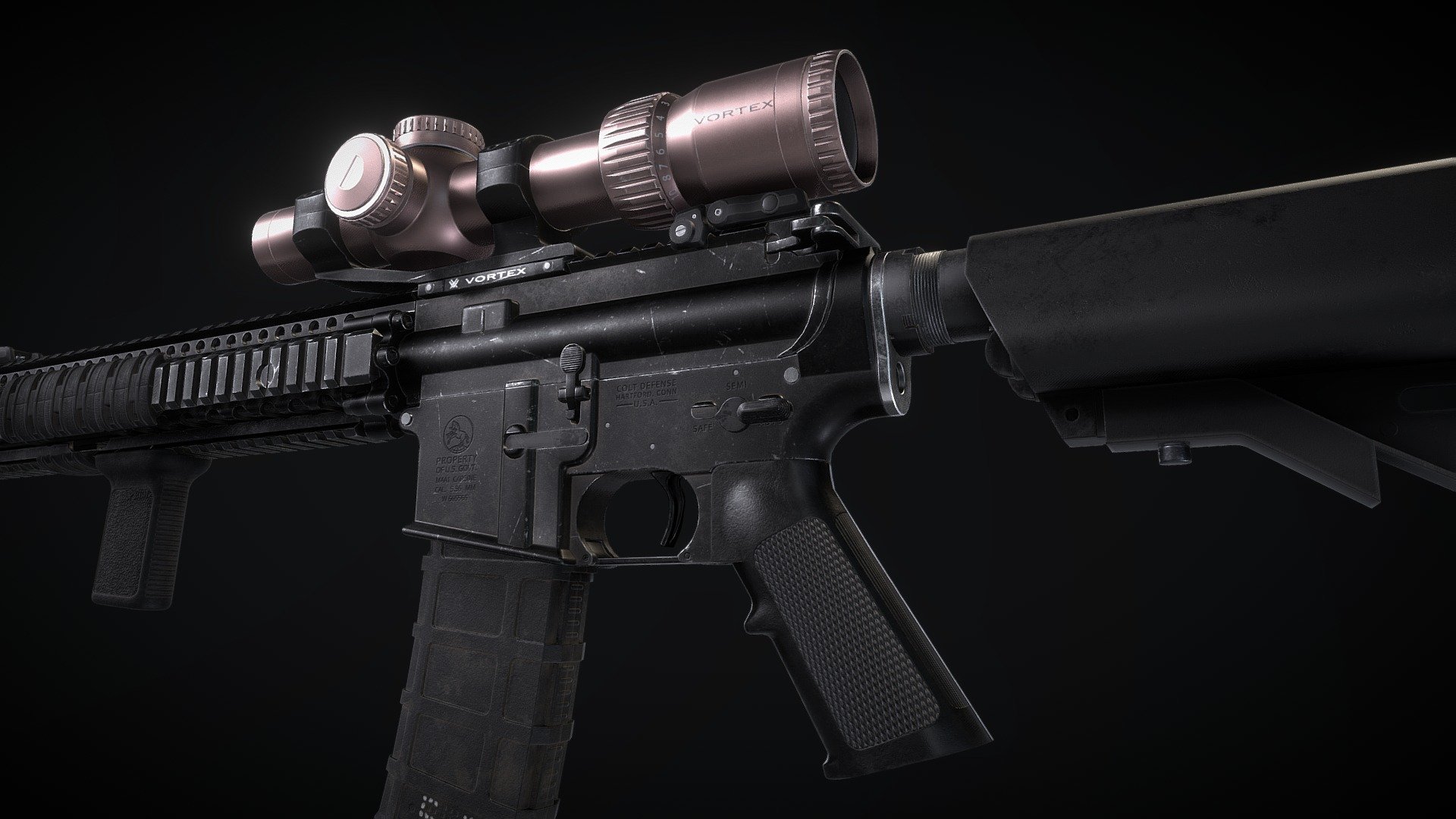 Customized M4A1 - 3D model by Kendy Pardo (@kendypardo) [ddb3042 ...