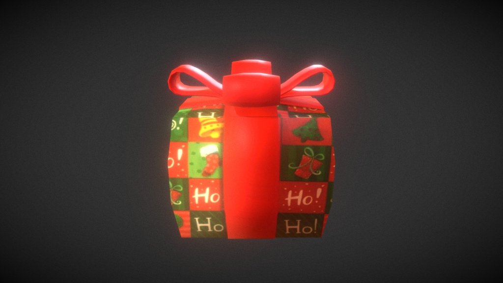 Christmas Gift Box - 3D model by smsithlord [ddb592d] - Sketchfab