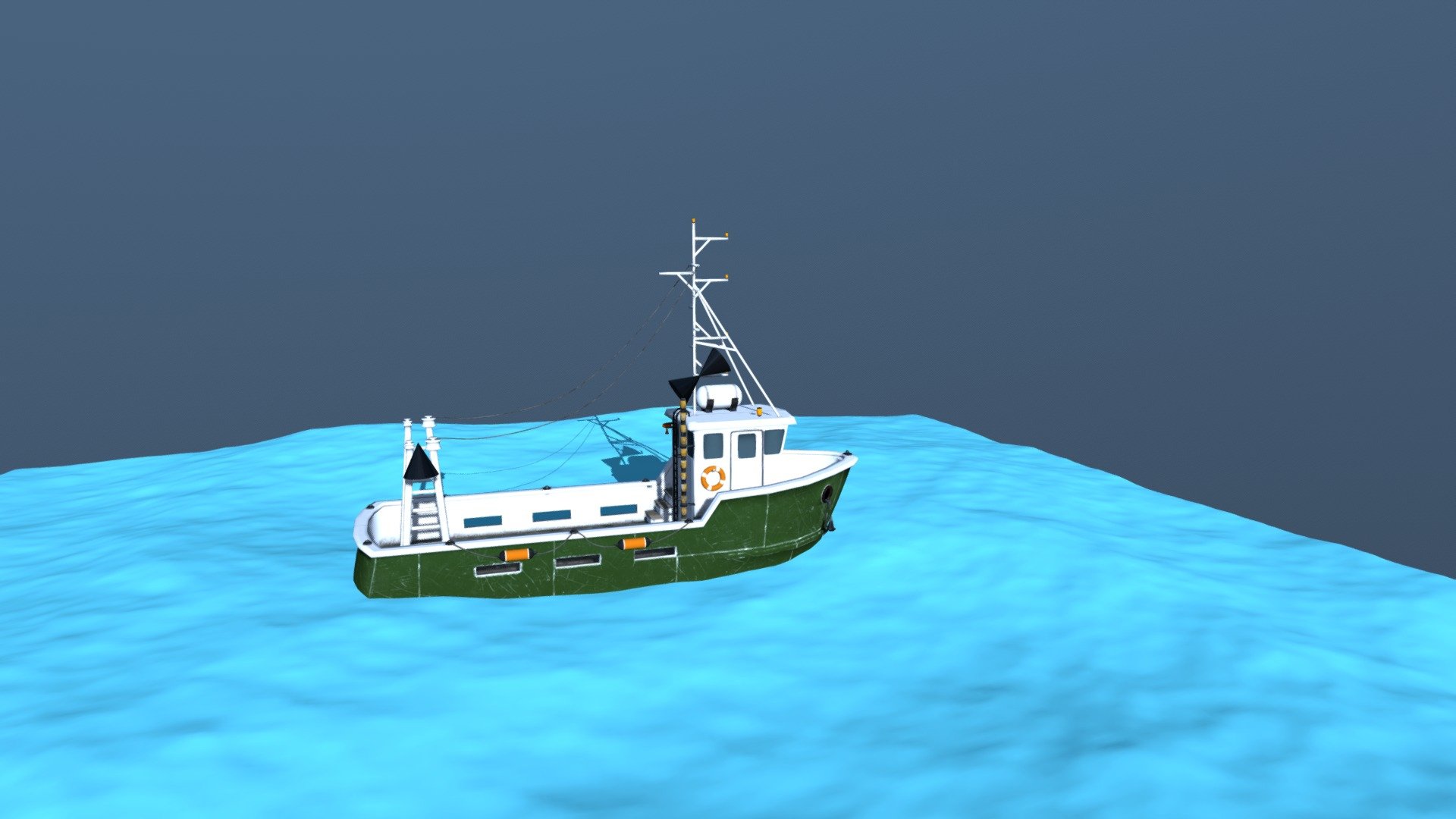 Fishing vessel gear 150m - 3D model by Virtualsailing [ddbb1a0] - Sketchfab