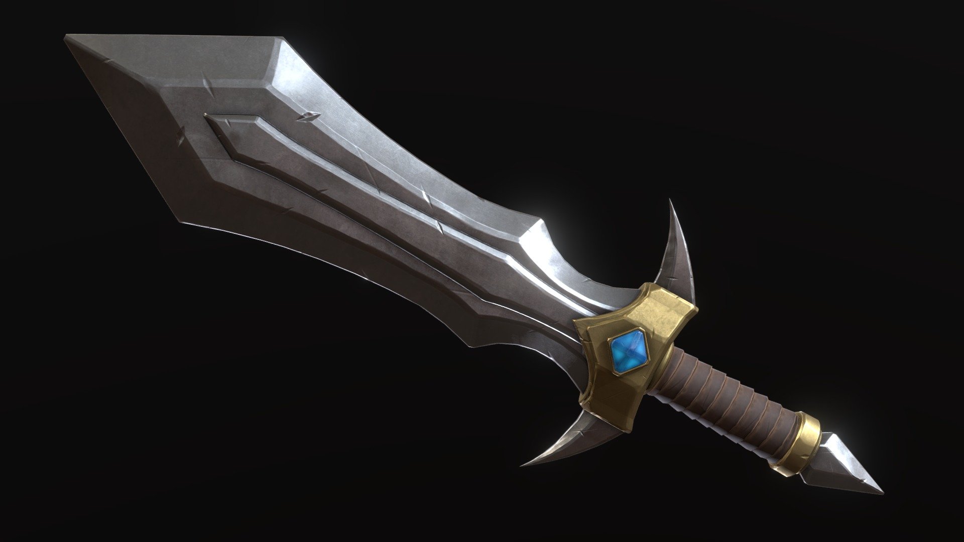 Low Poly Fantasy Stylized Sword 3 - 3D model by Jamie Fisher ...