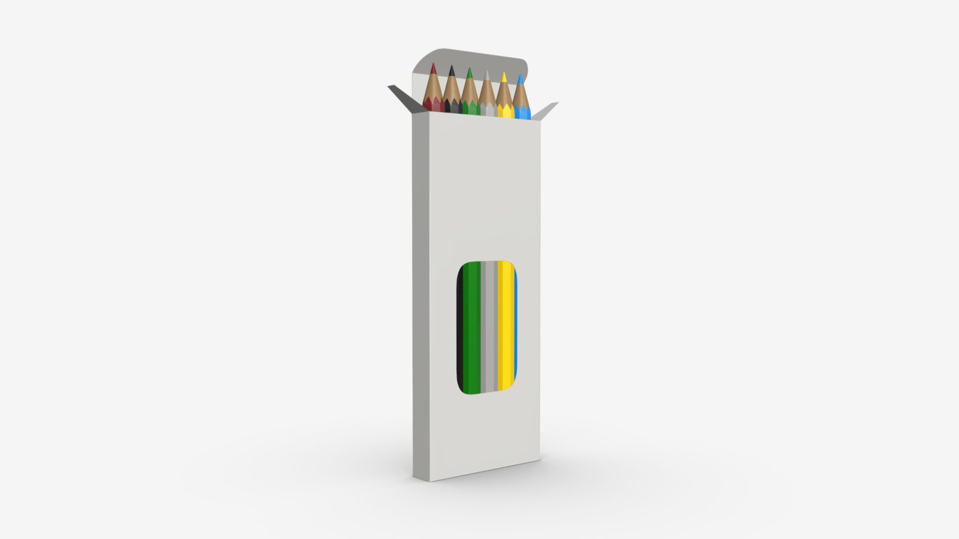 Colored pencil box 03 with window - Buy Royalty Free 3D model by ...
