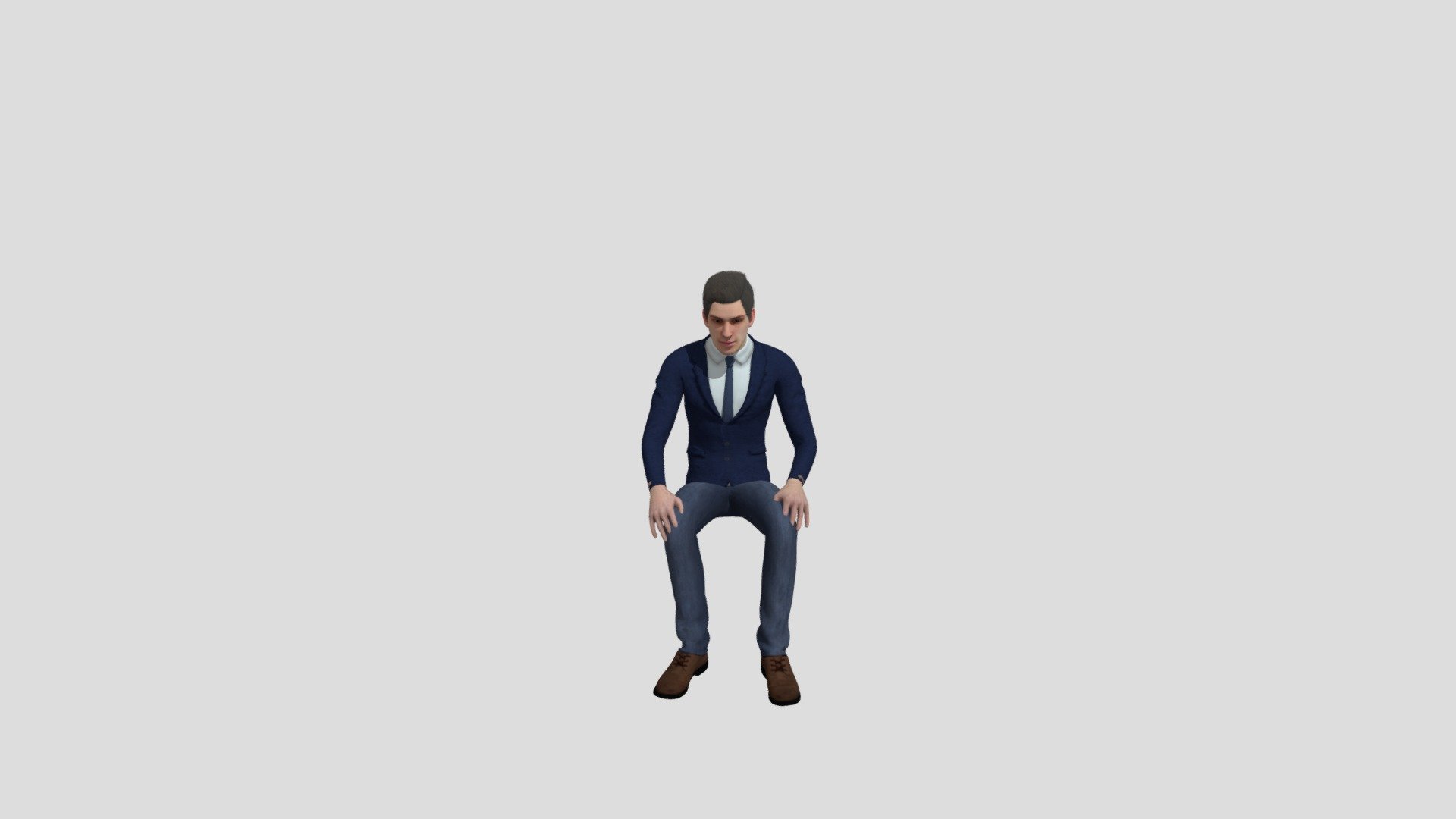 Joe Sitting - Download Free 3D model by myzatulsarah [ddbfbfe] - Sketchfab