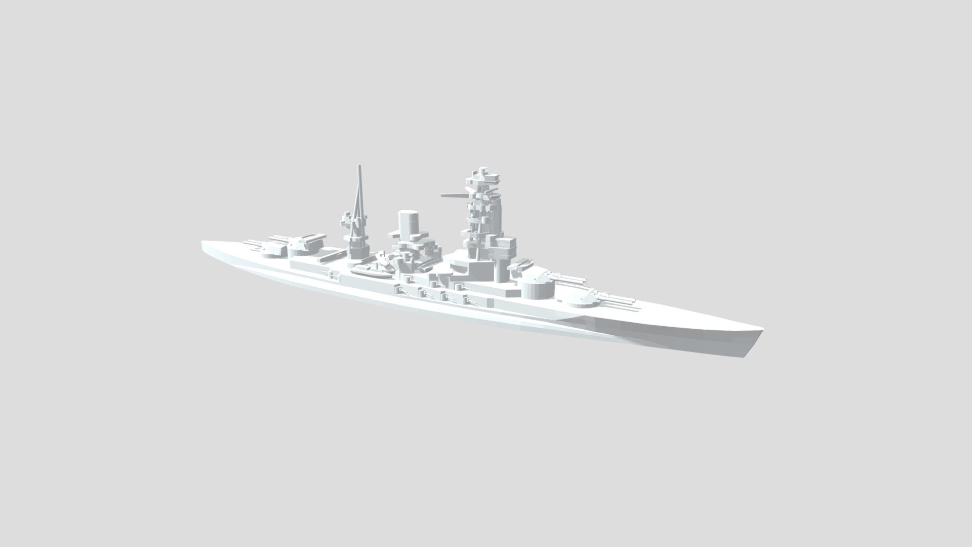 IJN Nagato - Model for small scale printing - 3D model by KTKloss ...