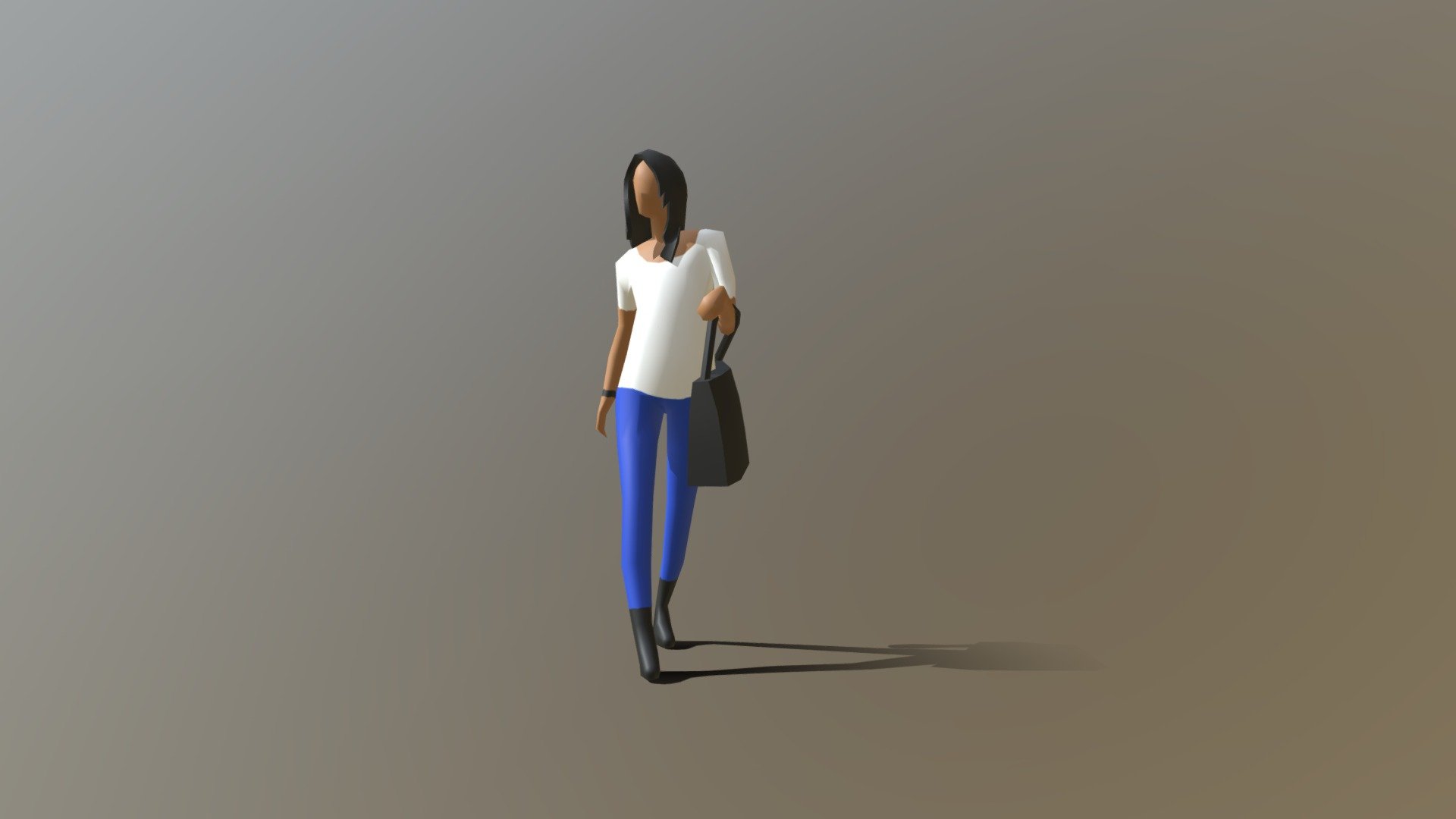 Low Poly Fashion Girl Walking - Buy Royalty Free 3D model by ROH3D ...