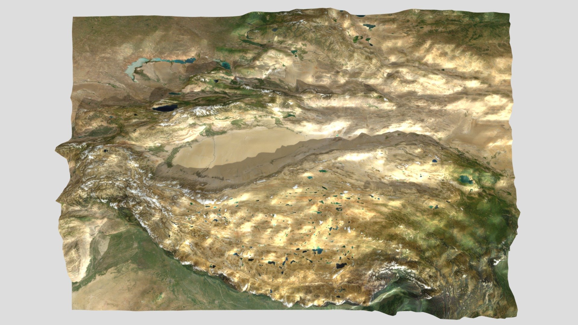 Topography of Xinjiang, China - Download Free 3D model by Yang ...