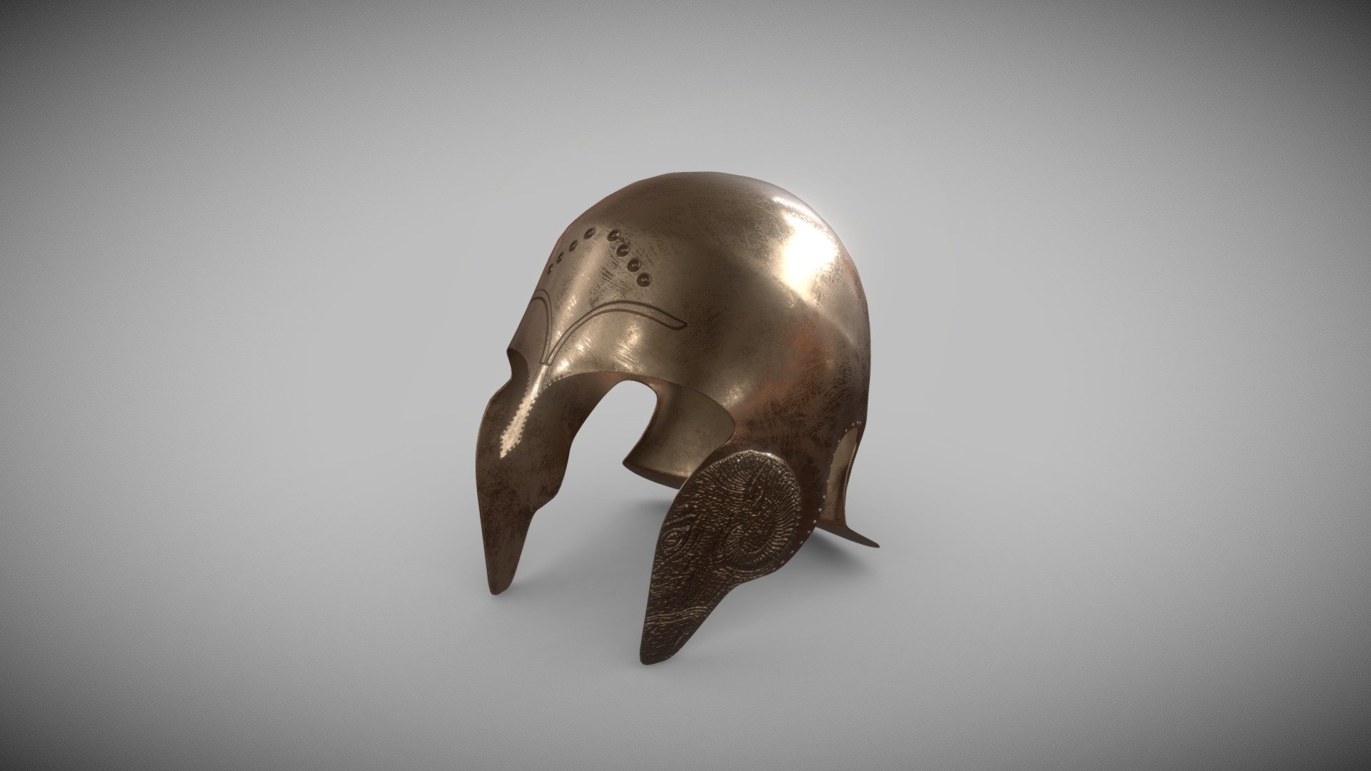 Gallic helmet - 3D model by Huirman [ddc5b61] - Sketchfab