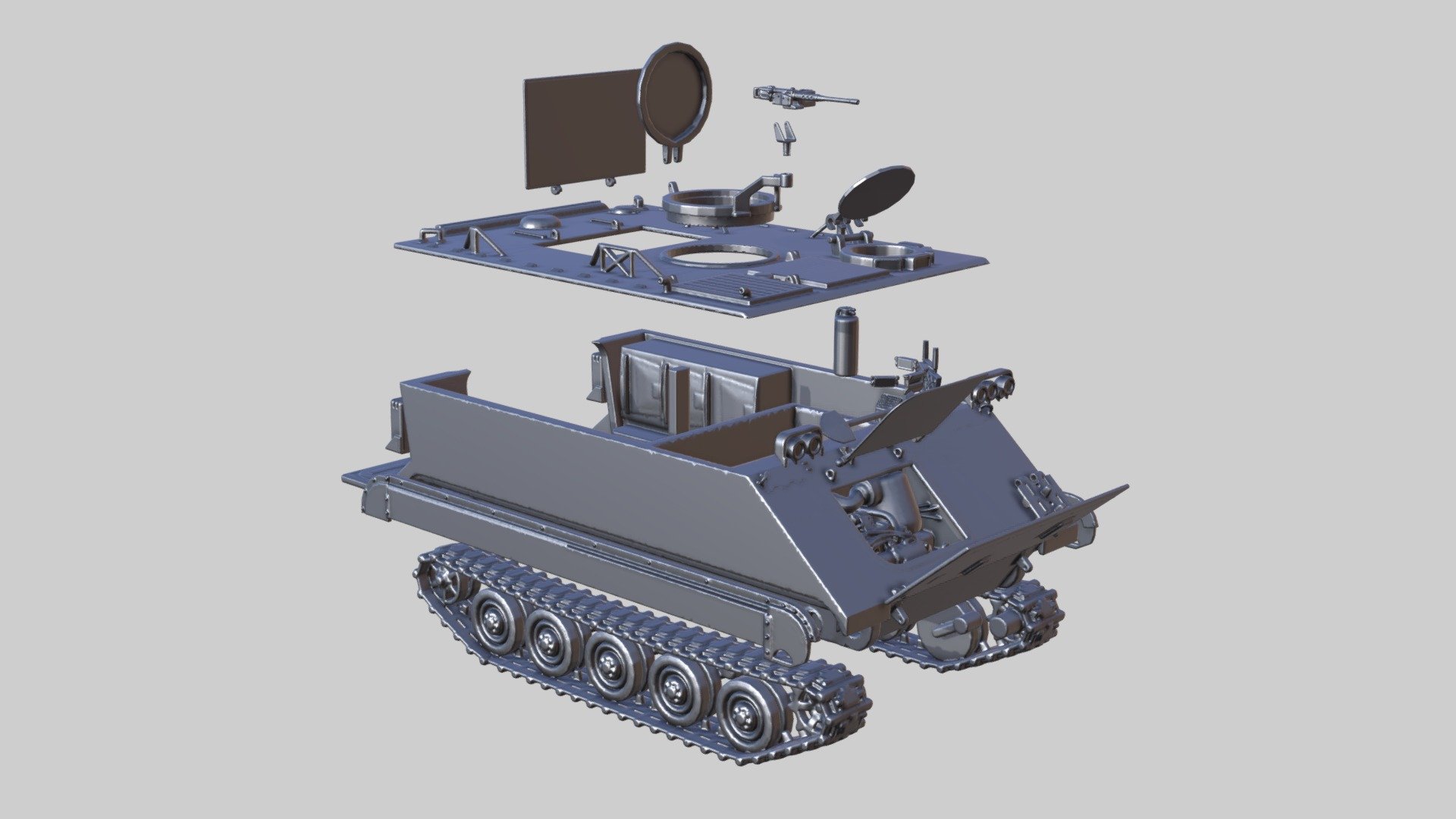 M113 TANK 1:18 GI-JOE SIZE, FOR 3D PRINTING - Buy Royalty Free 3D model by Masterclip3D ...