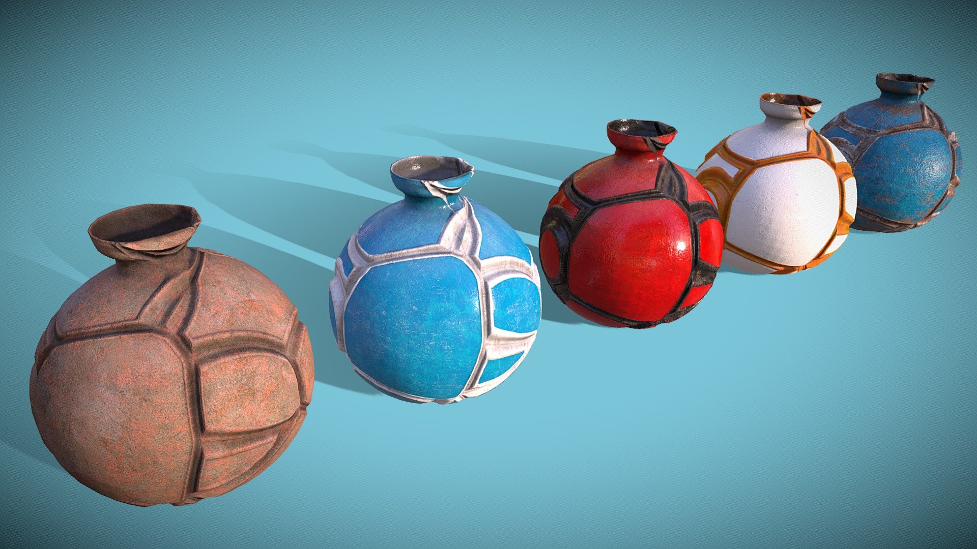 Decorative Ceramic Jugs Type B - Download Free 3D model by Mad_Lobster ...