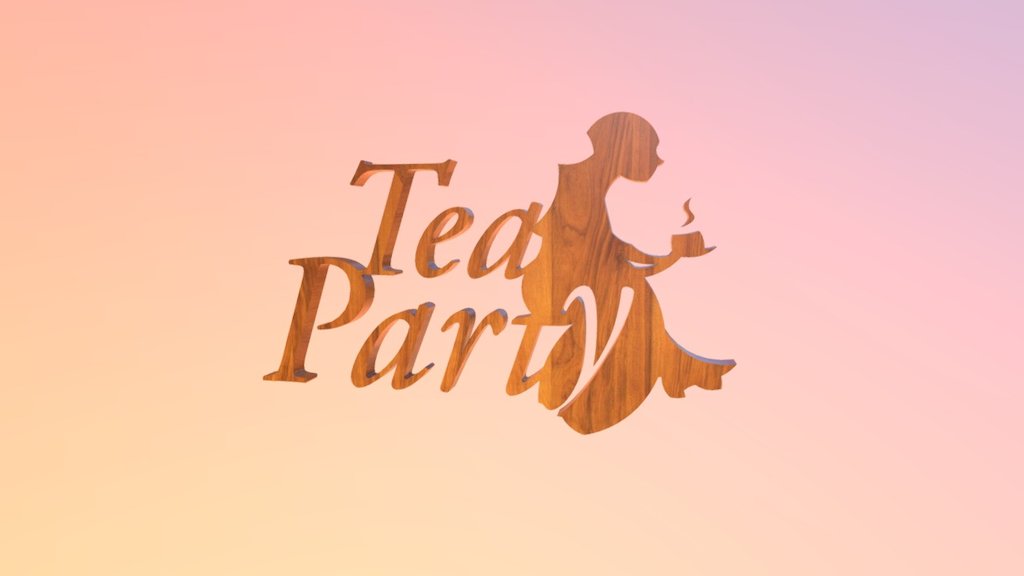Logo Tea Party - 3D model by Øyvind Martinsen (@oyvindmartinsen ...