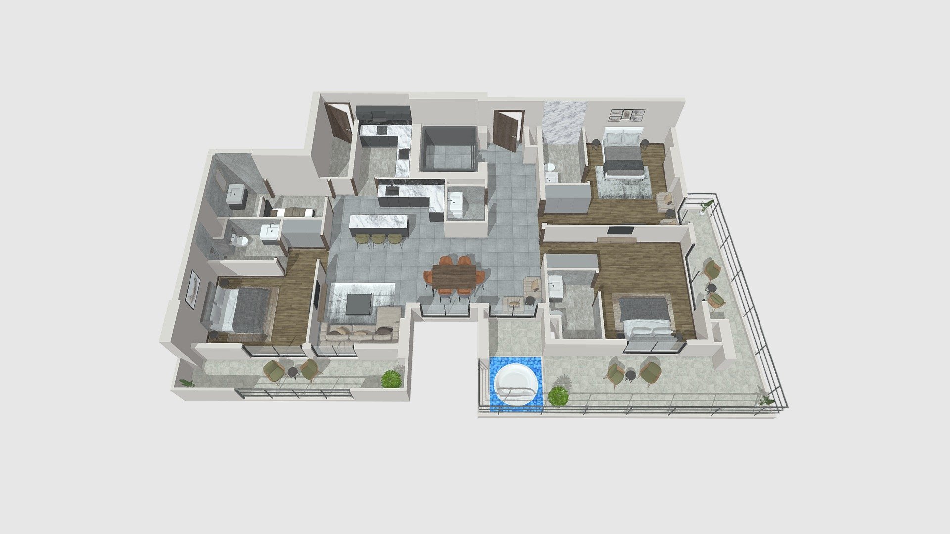 Zameen Phoenix _ Penthouse P-B - 3D model by Zameen.com [ddd3045 ...