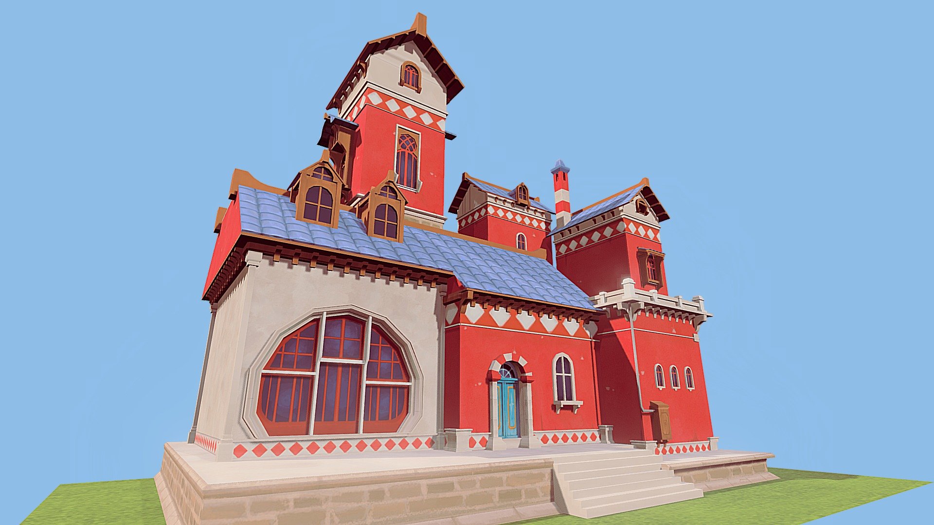 Red House - 3D model by HYUJI (@ji705057) [ddd4399] - Sketchfab