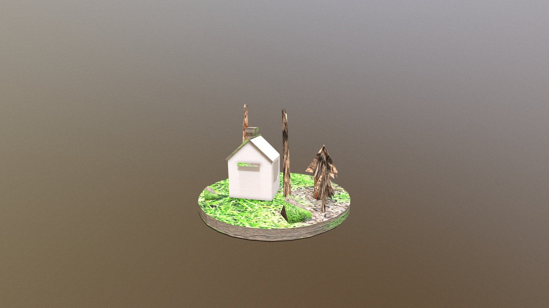 Modélisation d'une cabane sur une plateforme - 3D model by YanisC ...