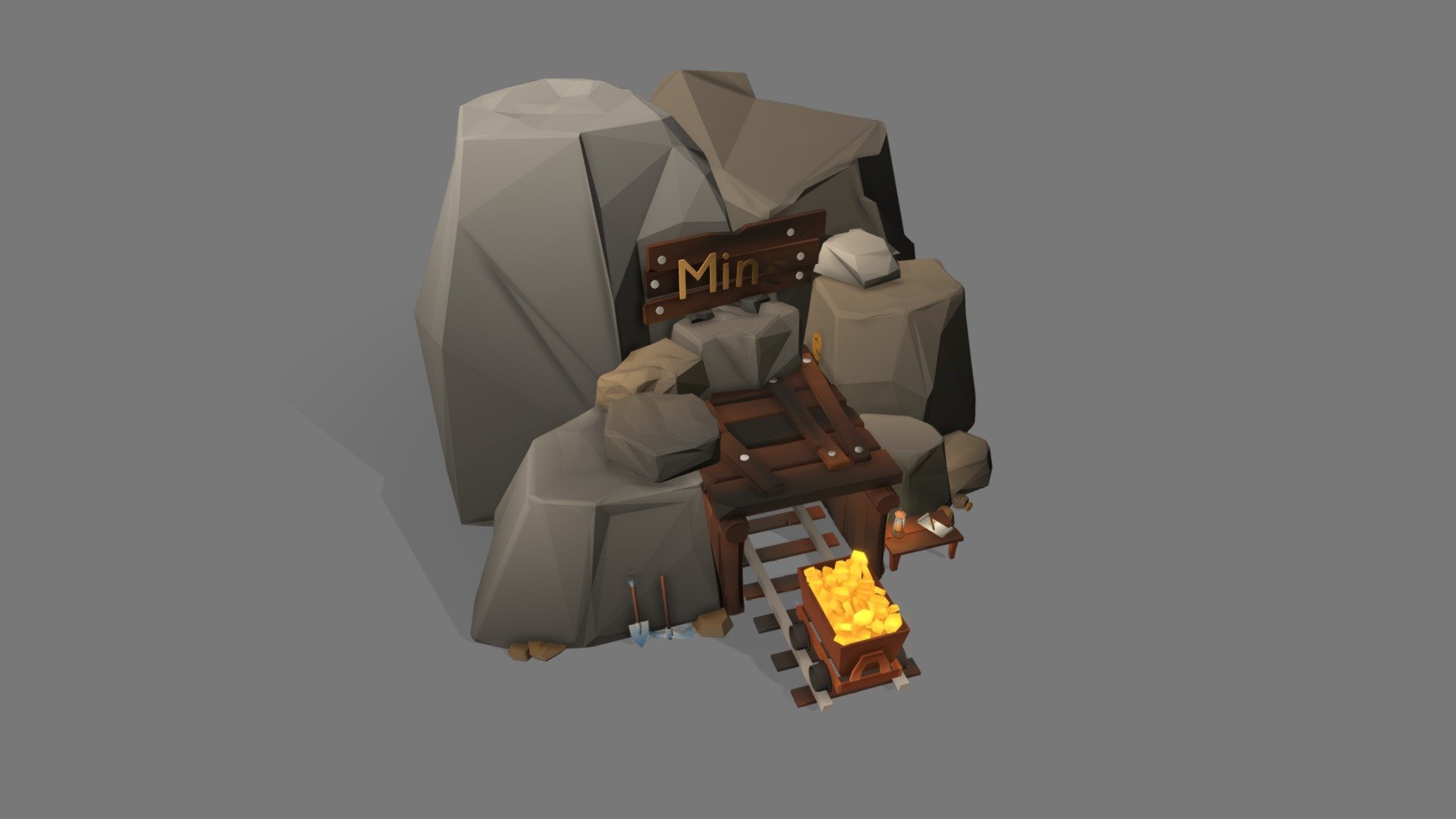 Gold Mine - Download Free 3D model by Anton Krupnov (@Anton_Krupnov ...
