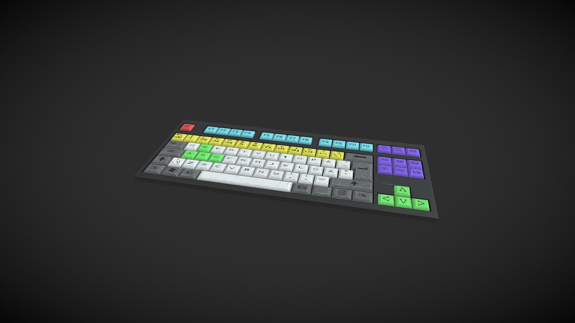 Mechanical keyboard - 3D model by kemura [ddd9d1f] - Sketchfab