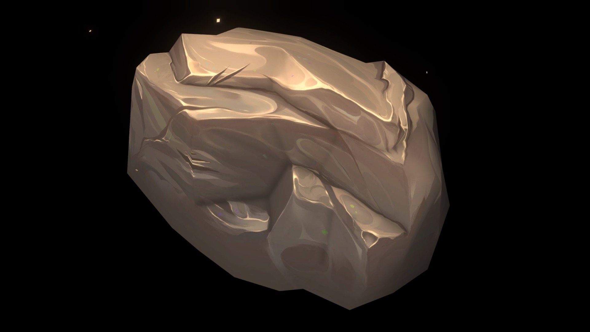 Low-Poly Stylized Rock [Game Ready] - Download Free 3D model by ...