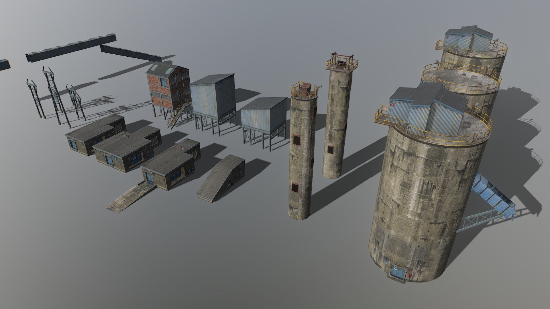 Colliery Storage Buildings - Buy Royalty Free 3D model by CommonSpence ...